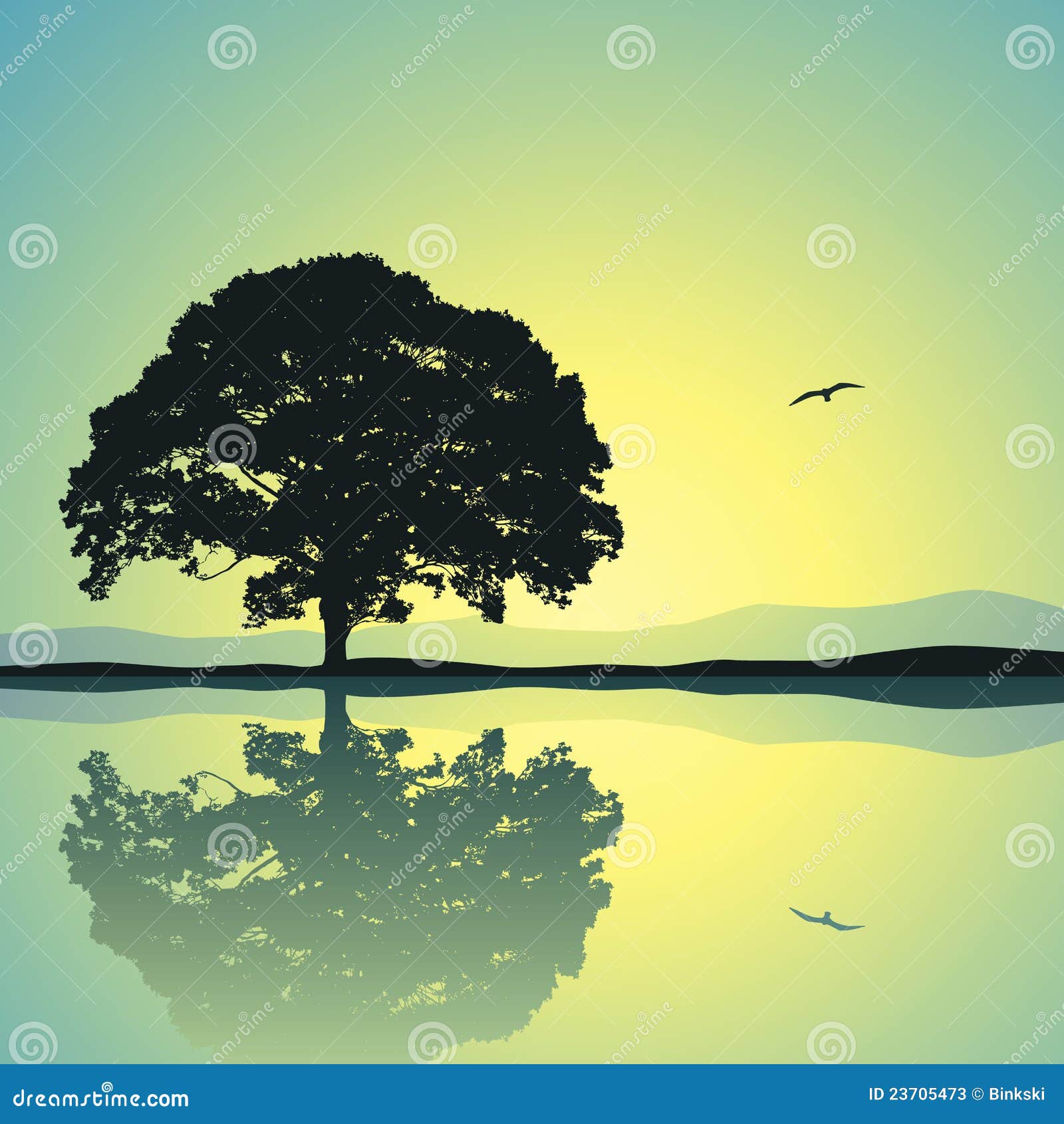 Lone Tree stock vector. Illustration of lone, vector - 23705473
