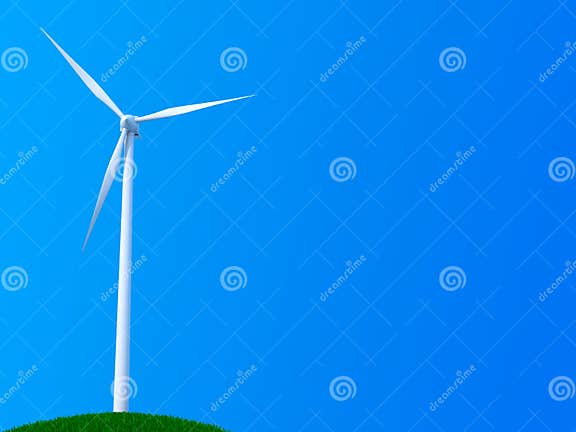Lone wind turbine stock illustration. Illustration of technology - 23181349