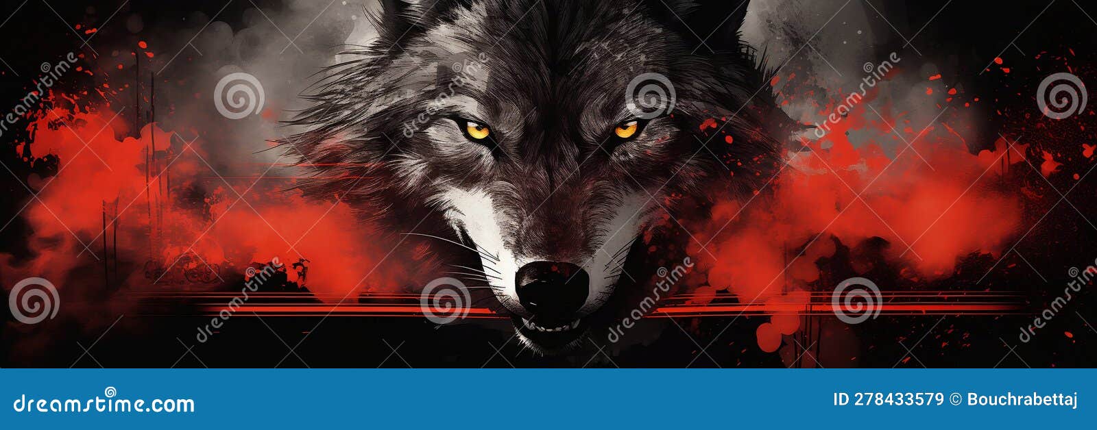 Lone Wolf Howling with Intensity - Powerful Banner Image, Generative AI ...