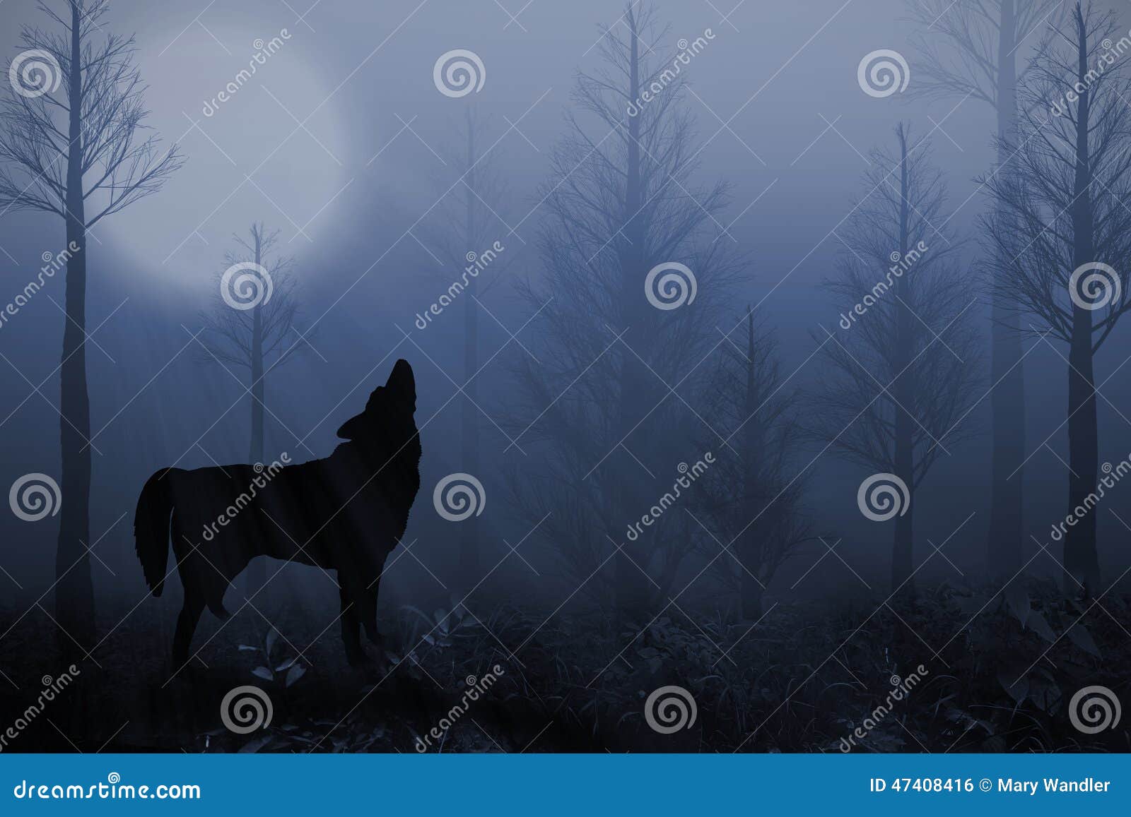 Lone Wolf stock illustration. Illustration of howling - 47408416