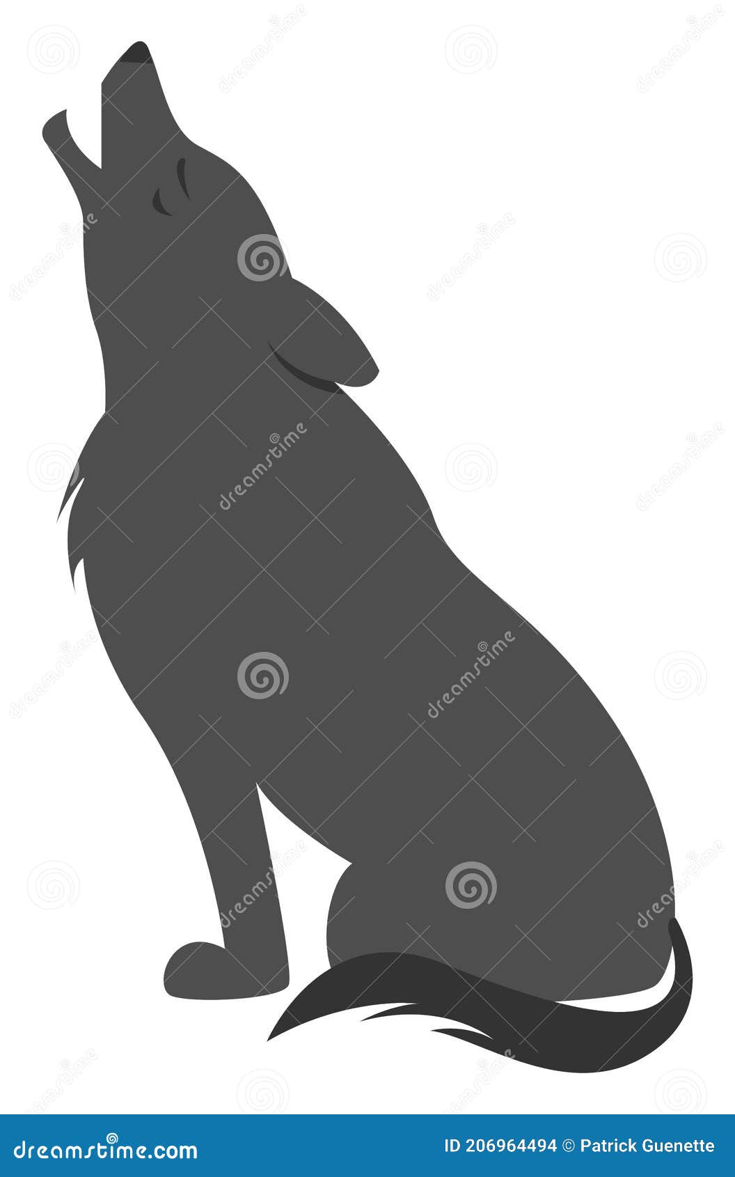 Lone Wolf, Illustration, Vector Stock Vector - Illustration of wild ...