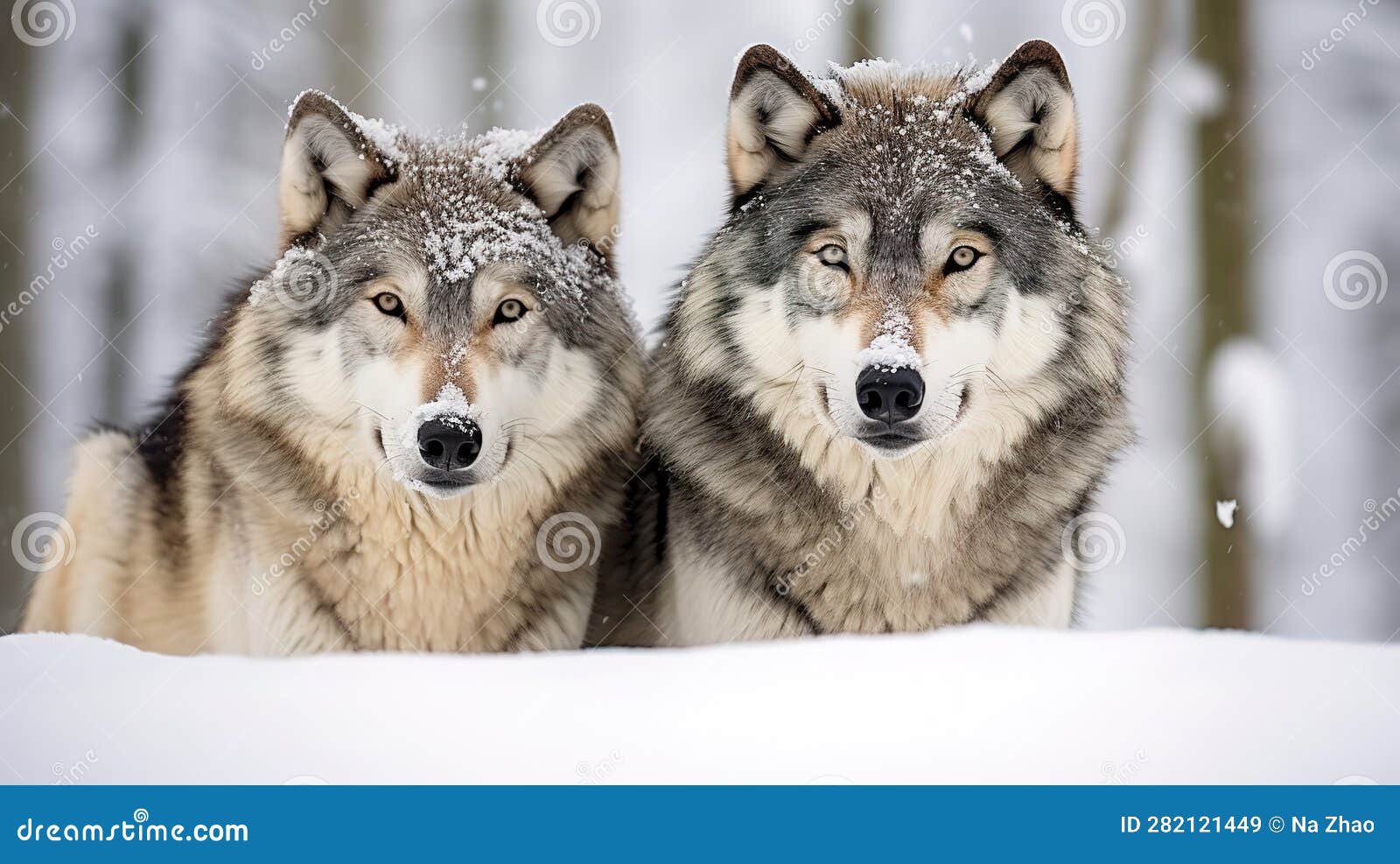 A Majestic Wolf in the Snow.AI Generated. Stock Illustration ...