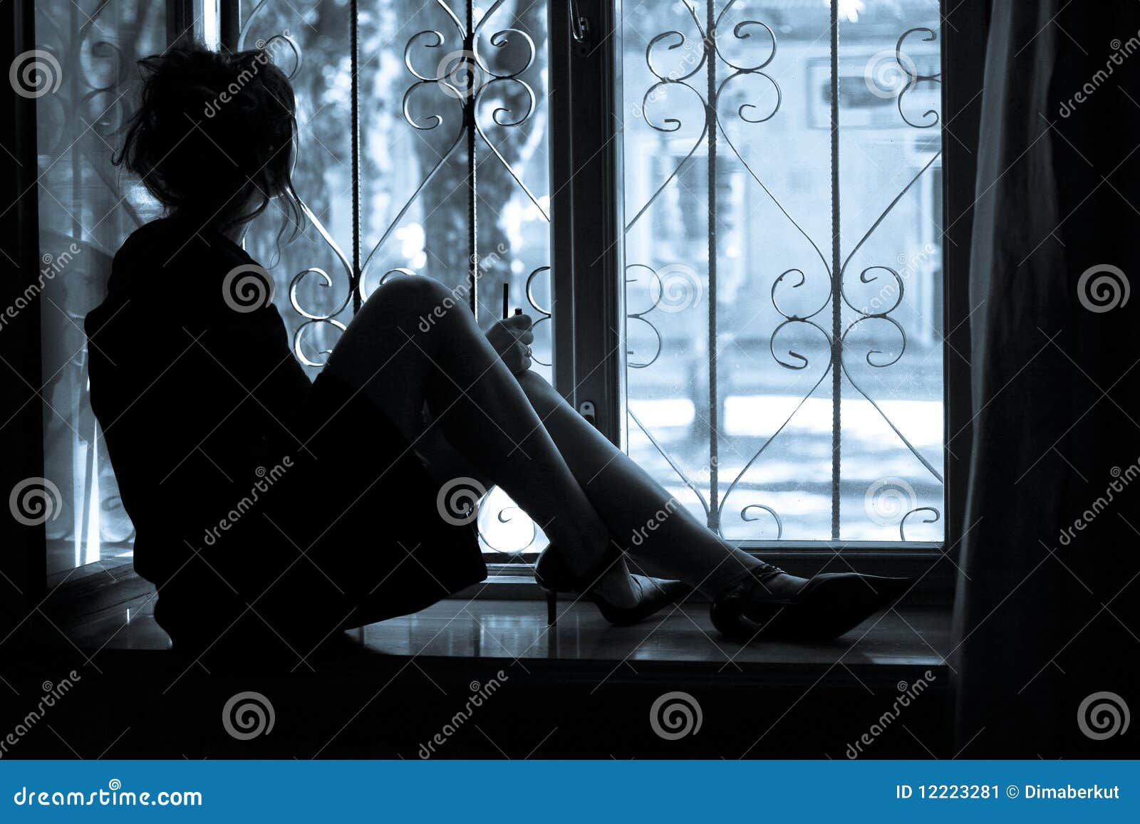 Loneliness stock image. Image of security, dark, melancholy - 12223281