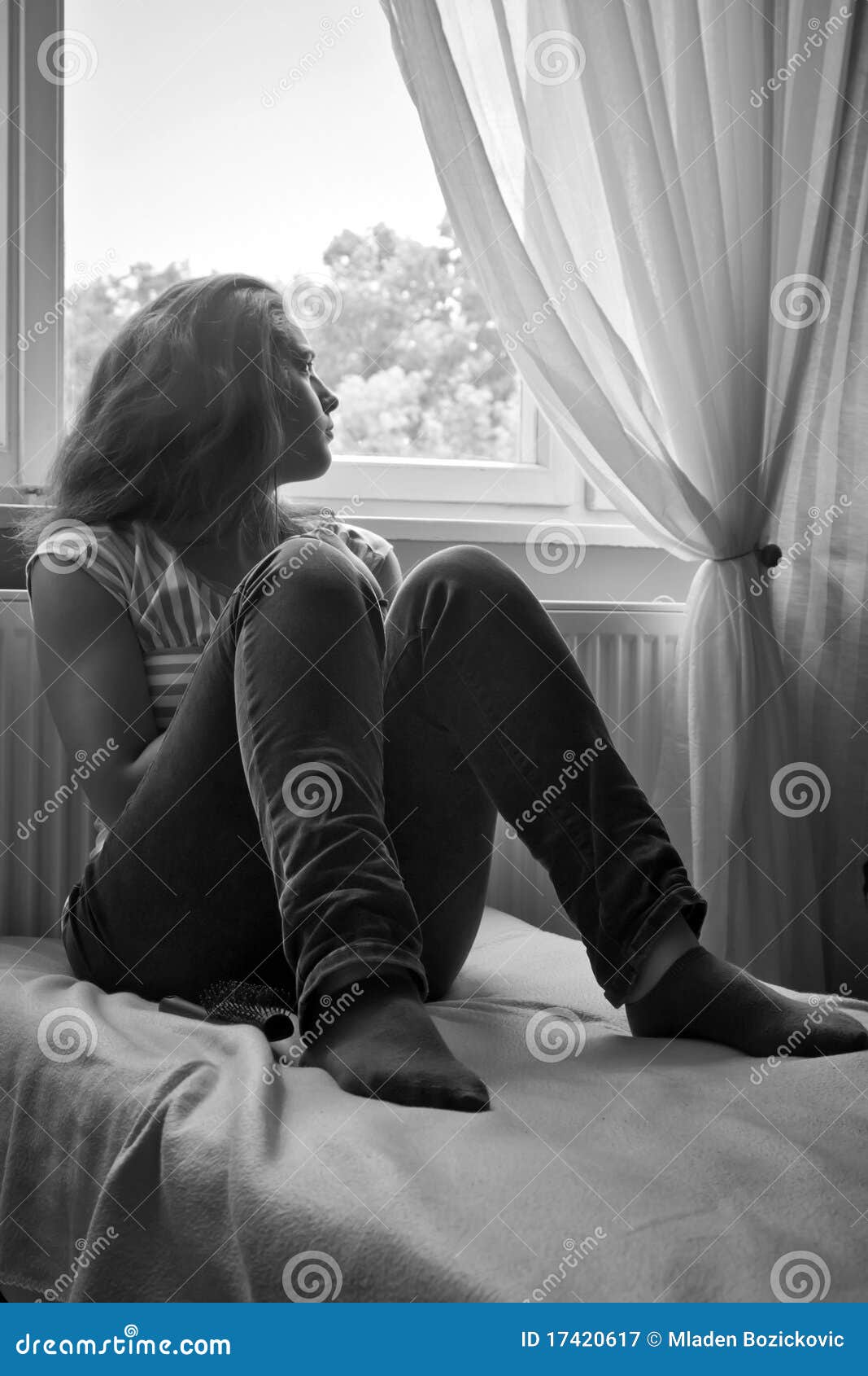 Loneliness stock image. Image of nostalgic, beauty, pose - 17420617