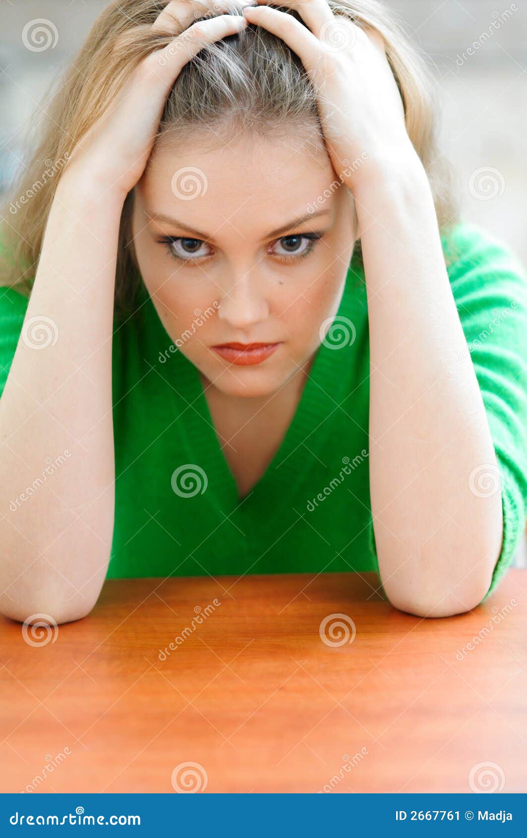 Loneliness stock image. Image of tiredness, woman, portrait - 2667761