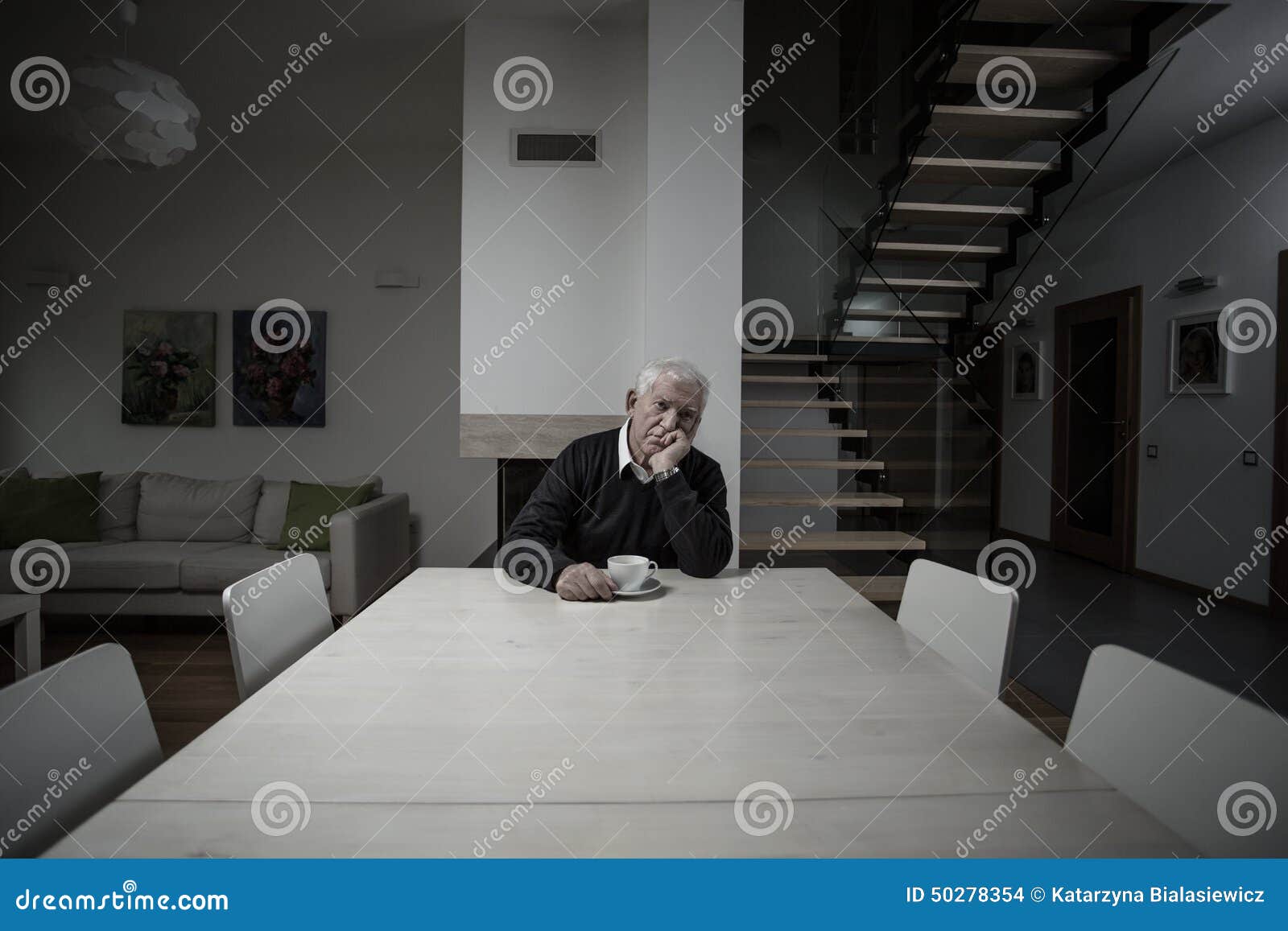 Alone Man In Room