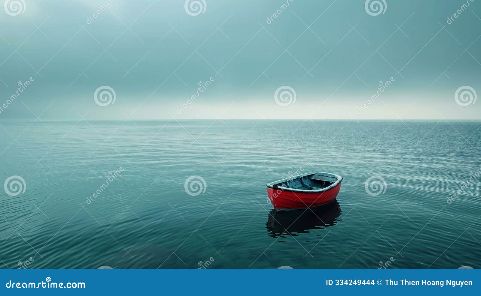 Loneliness boat in the sea stock photo. Image of calm - 334249444