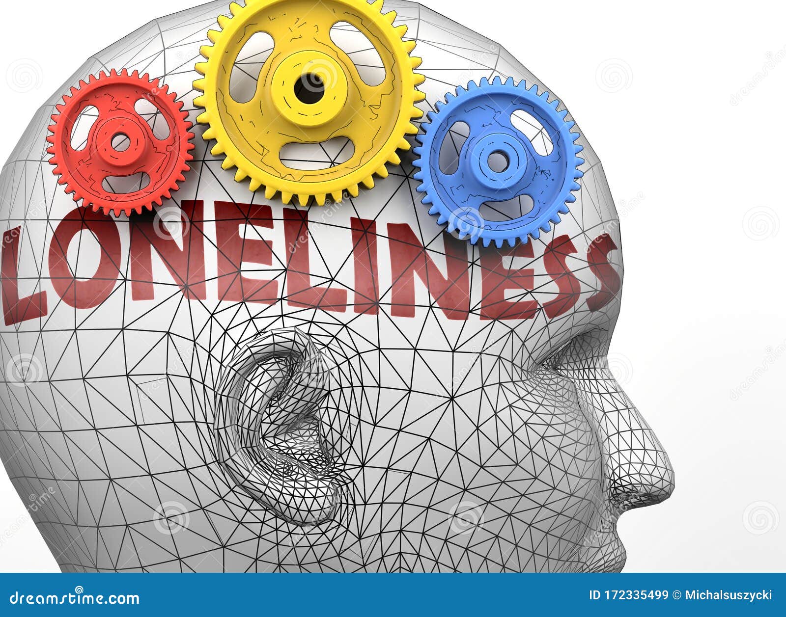 Loneliness and Human Mind - Pictured As Word Loneliness Inside a Head ...