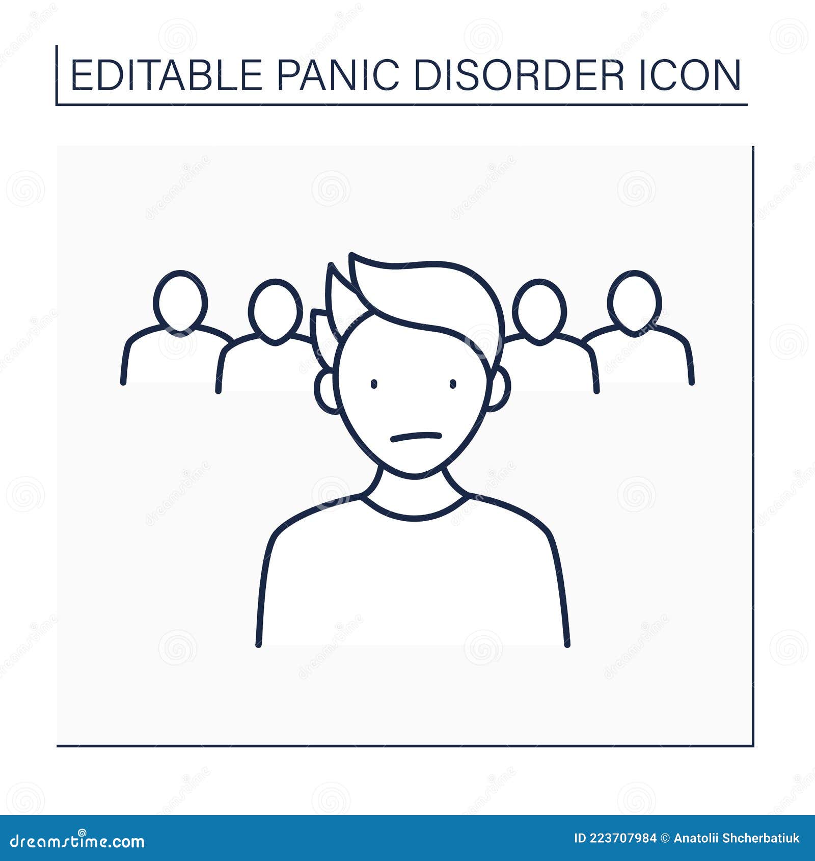 Loneliness line icon stock vector. Illustration of scary - 223707984 Loneliness line icon stock vector. Illustration of scary - 223707984