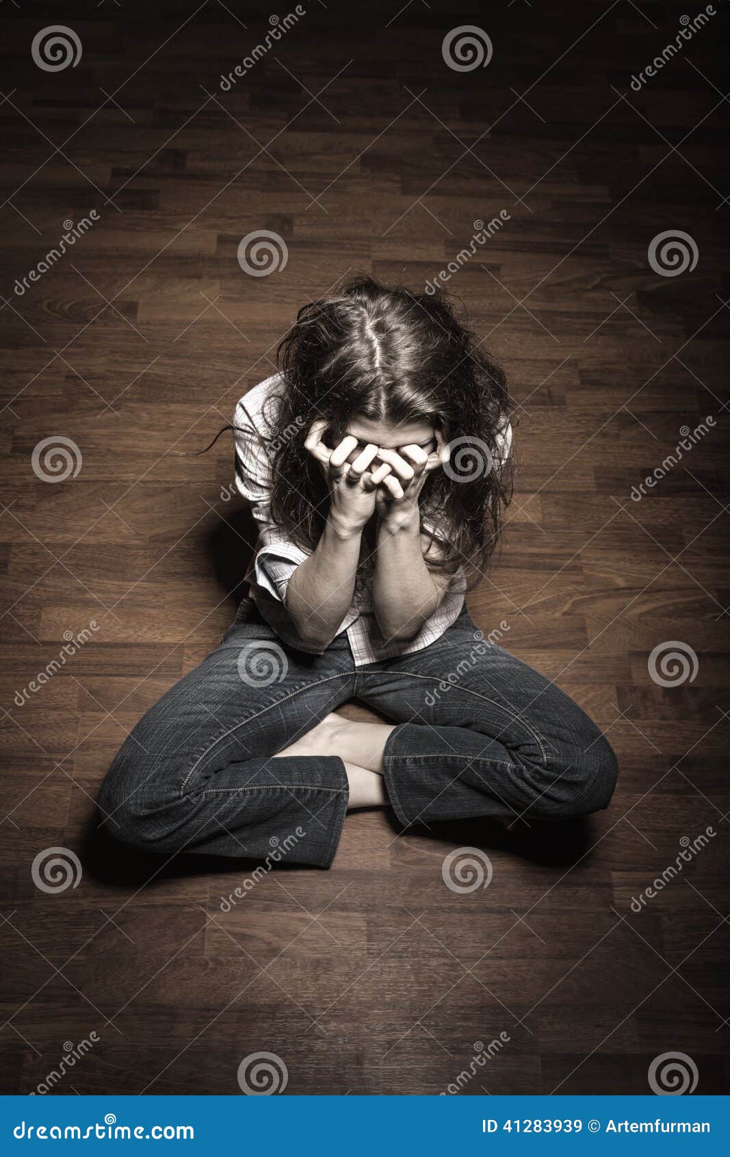 Loneliness stock image. Image of embarrassment, knees - 41283939
