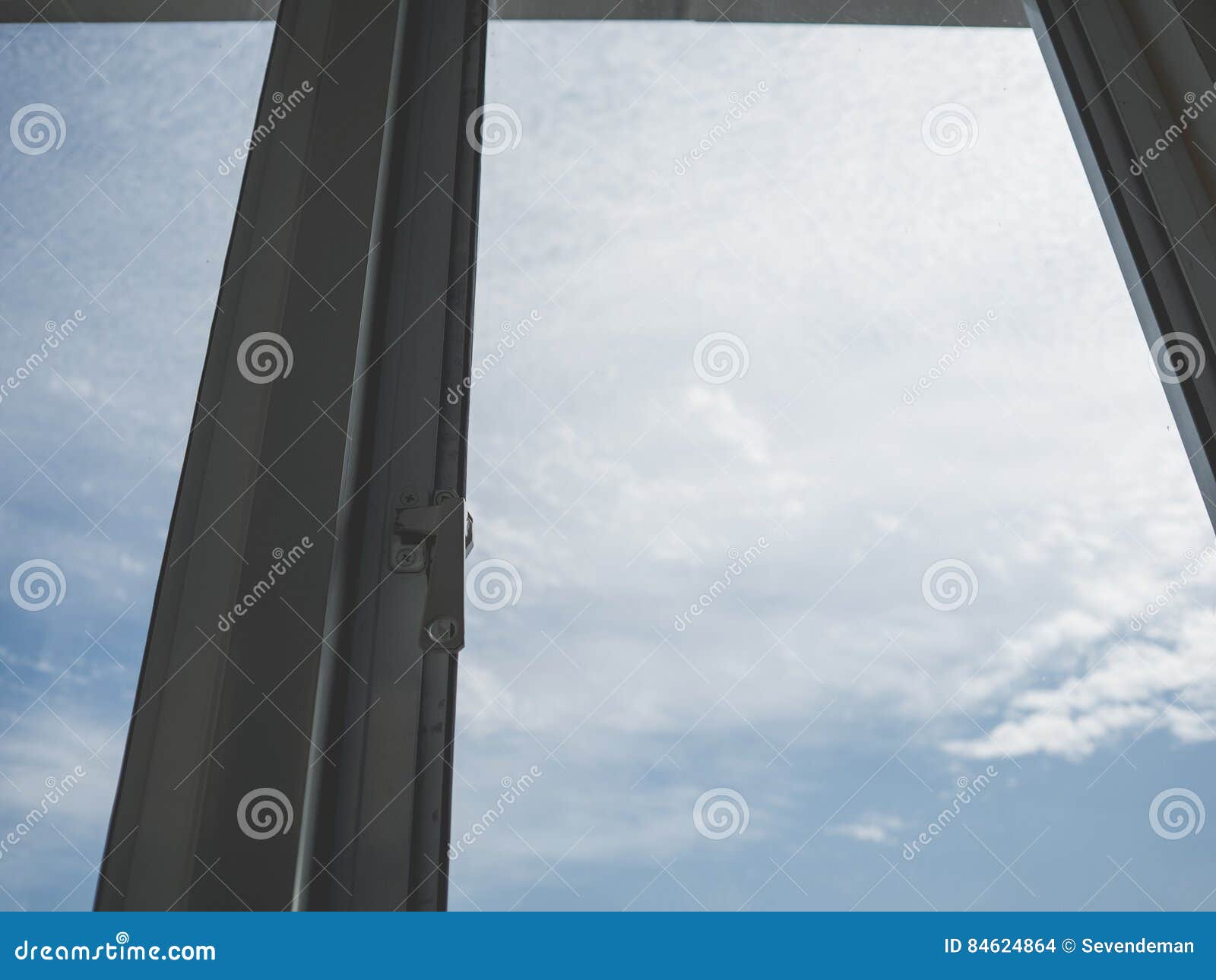 Loneliness window and sky. stock photo. Image of light - 84624864