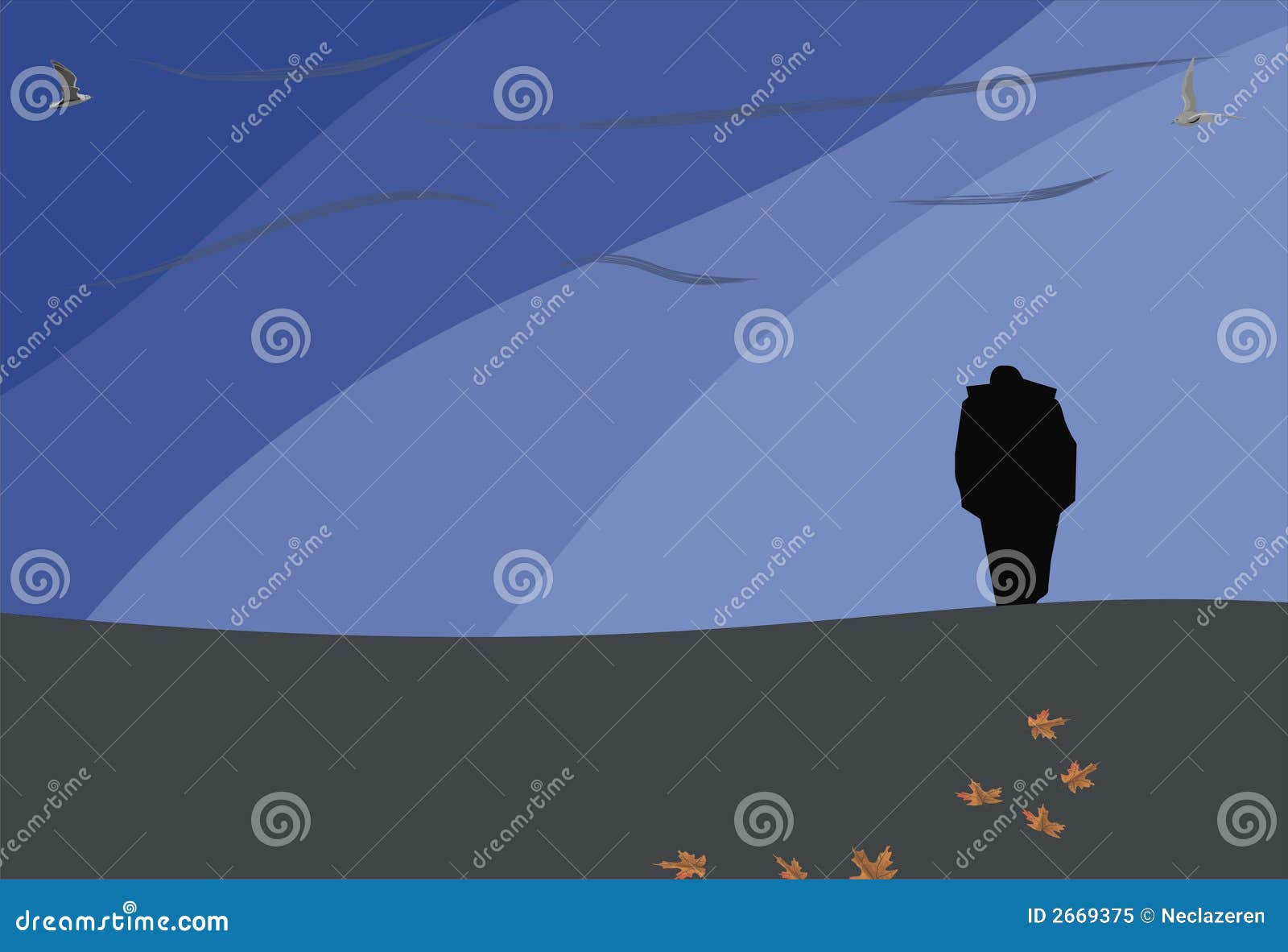 Lonely stock vector. Illustration of wave, colorful, abstract - 2669375