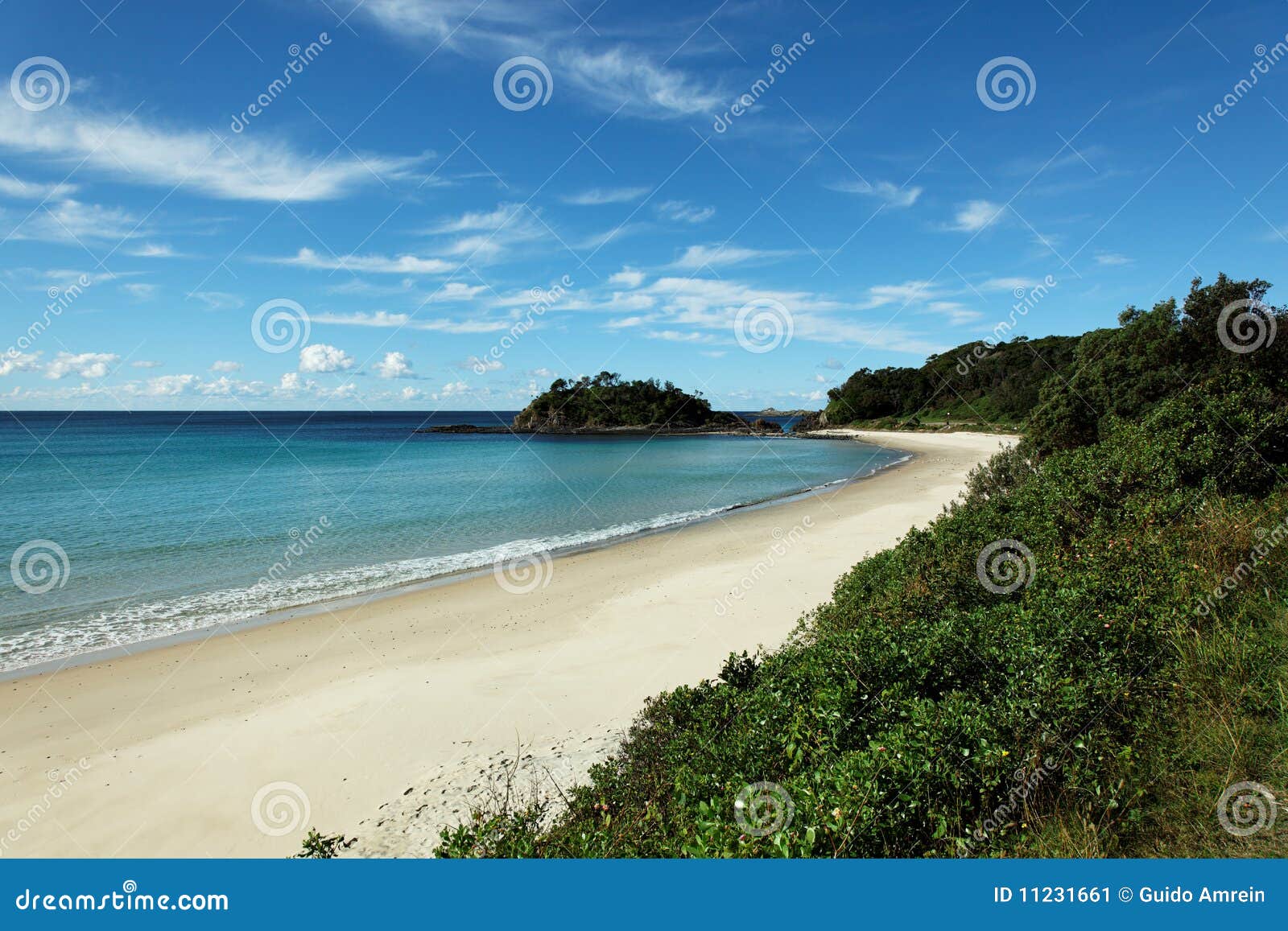 Lonely Beach, Australia stock image. Image of plants - 11231661