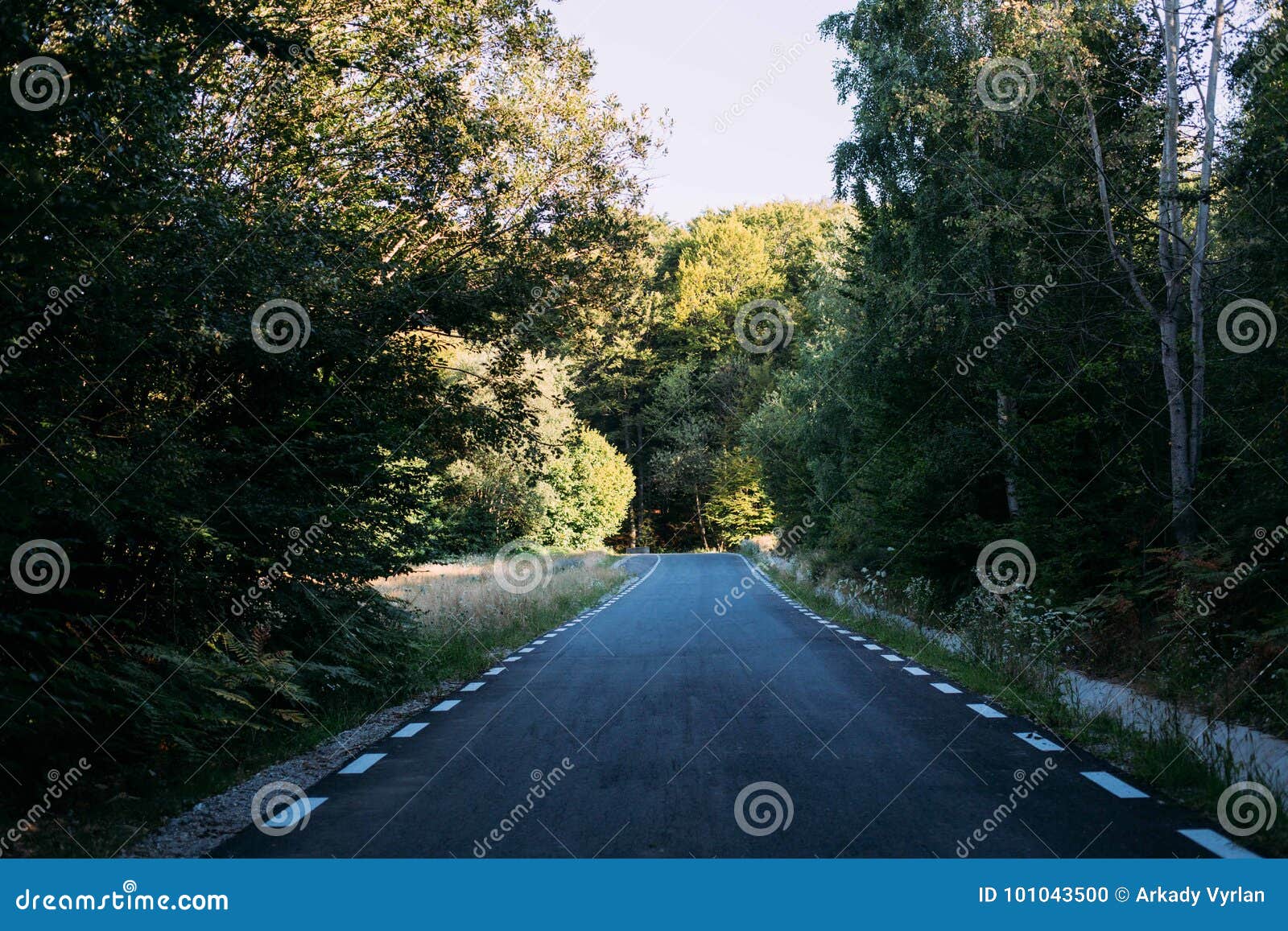 Landscape Shot of Quiet Evening Road Stock Photo - Image of highway ...