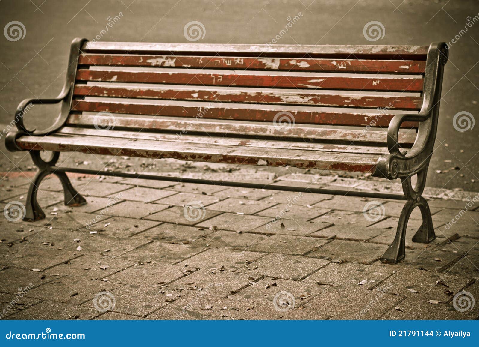 Lonely bench stock photo. Image of november, bench, outdoors - 21791144