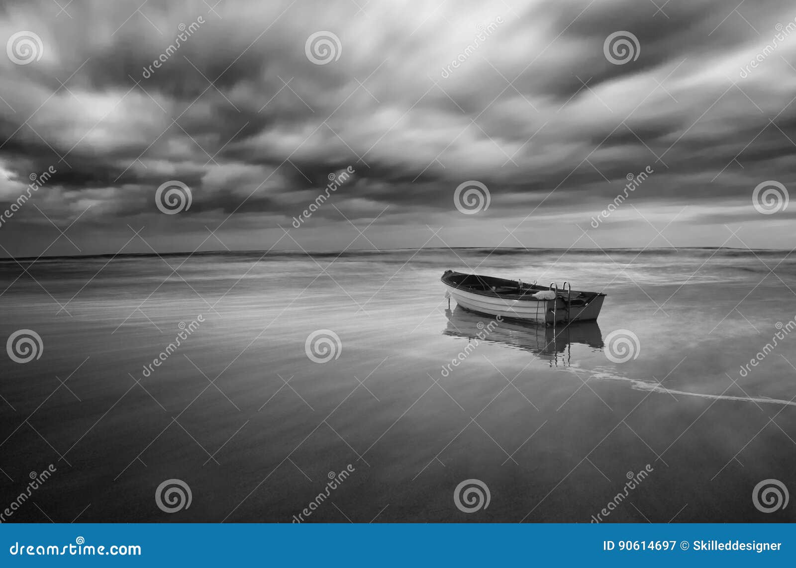 Lonely boat stock image. Image of summer, alone, nature - 90614697