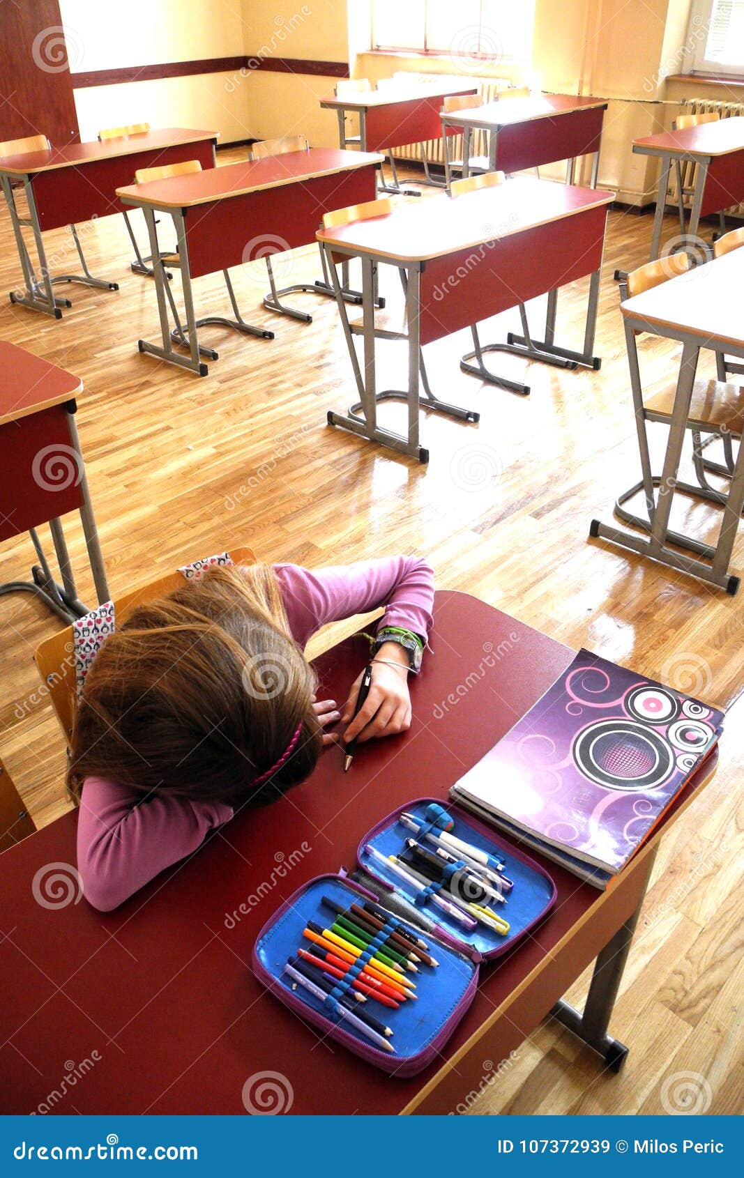 Lonely bored student stock image. Image of dreaming - 107372939