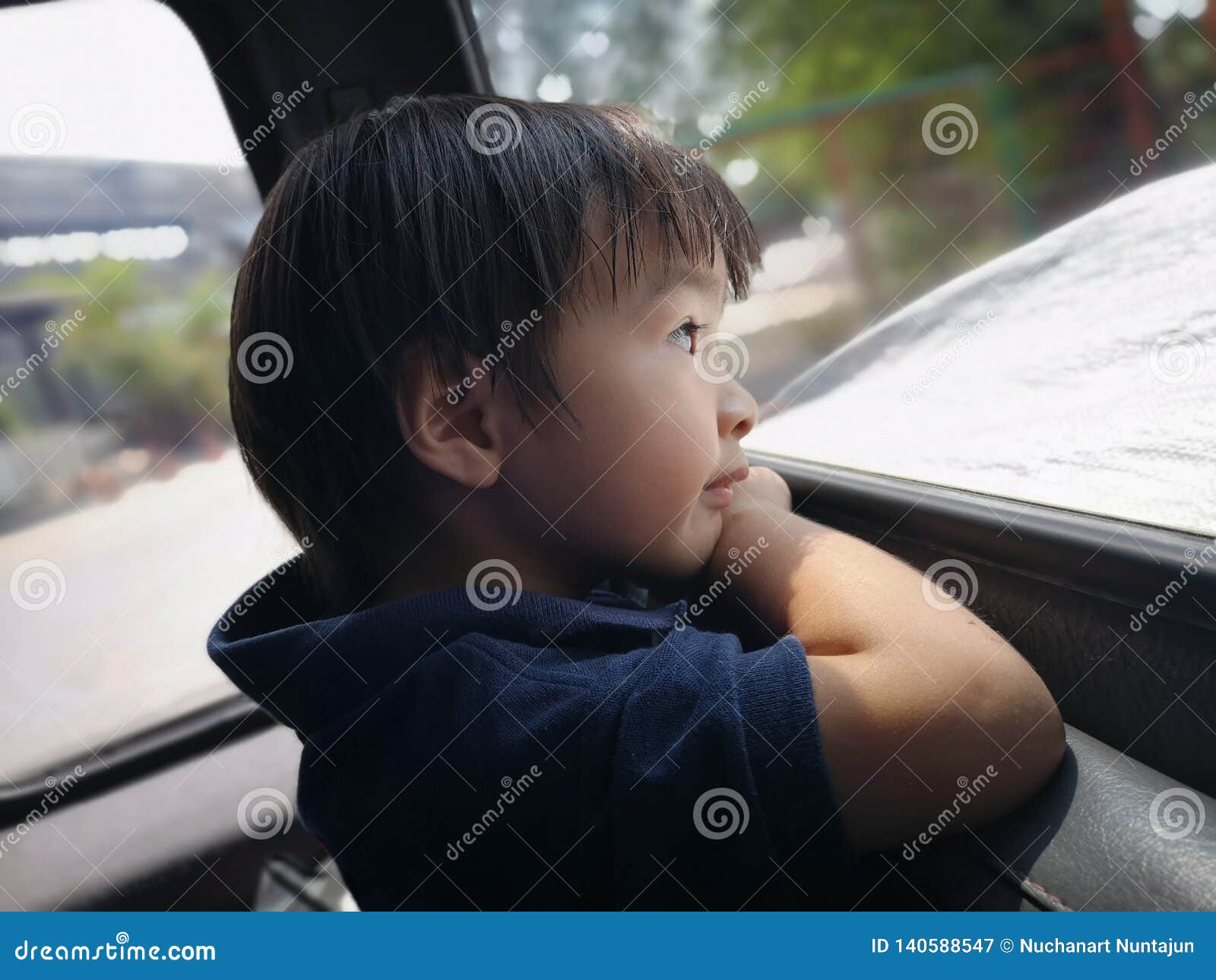 The Boy Waiting for Something. Stock Image - Image of children, small ...