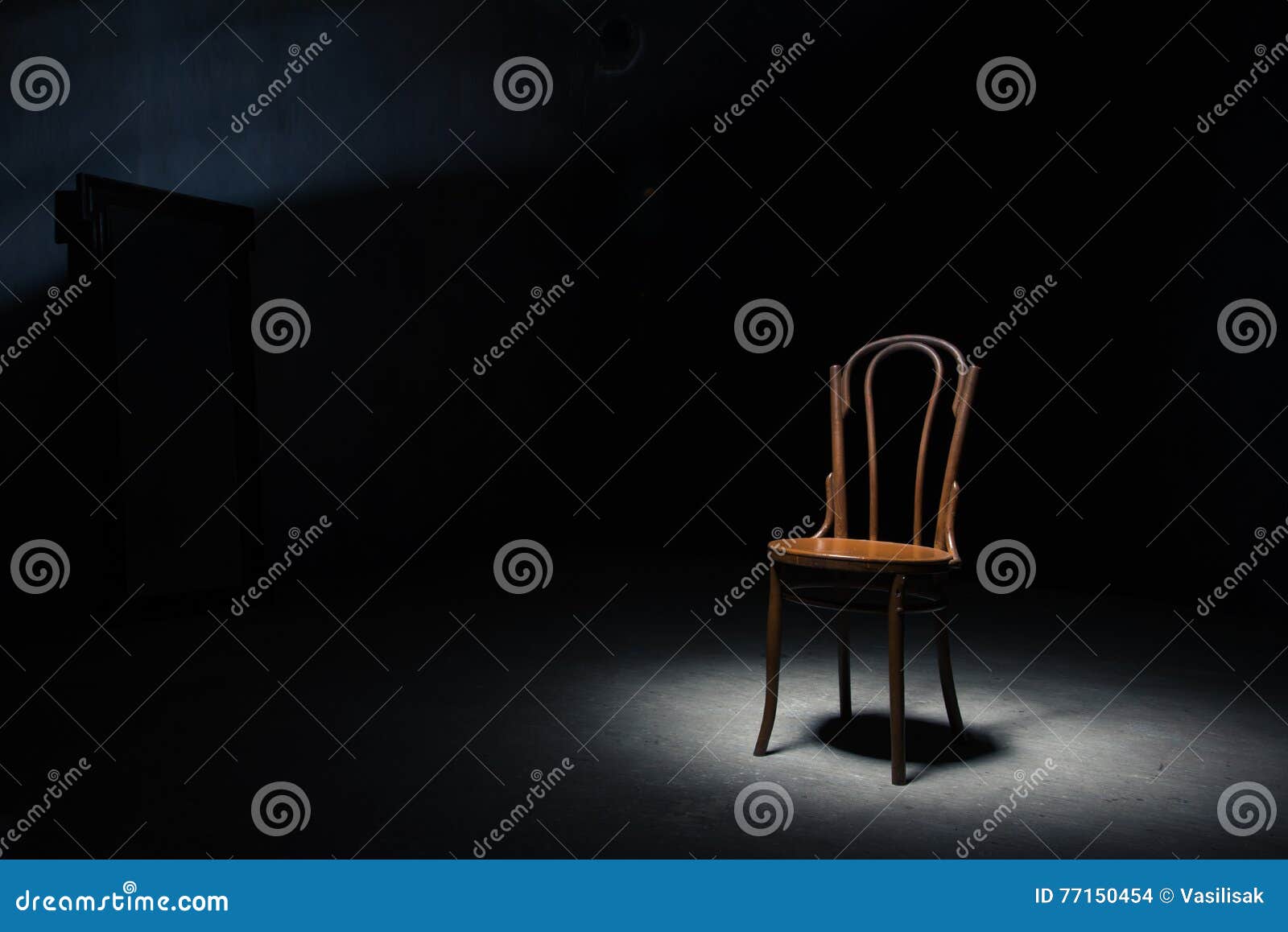 Lonely Chair at the Empty Room Stock Photo - Image of death, solitude ...