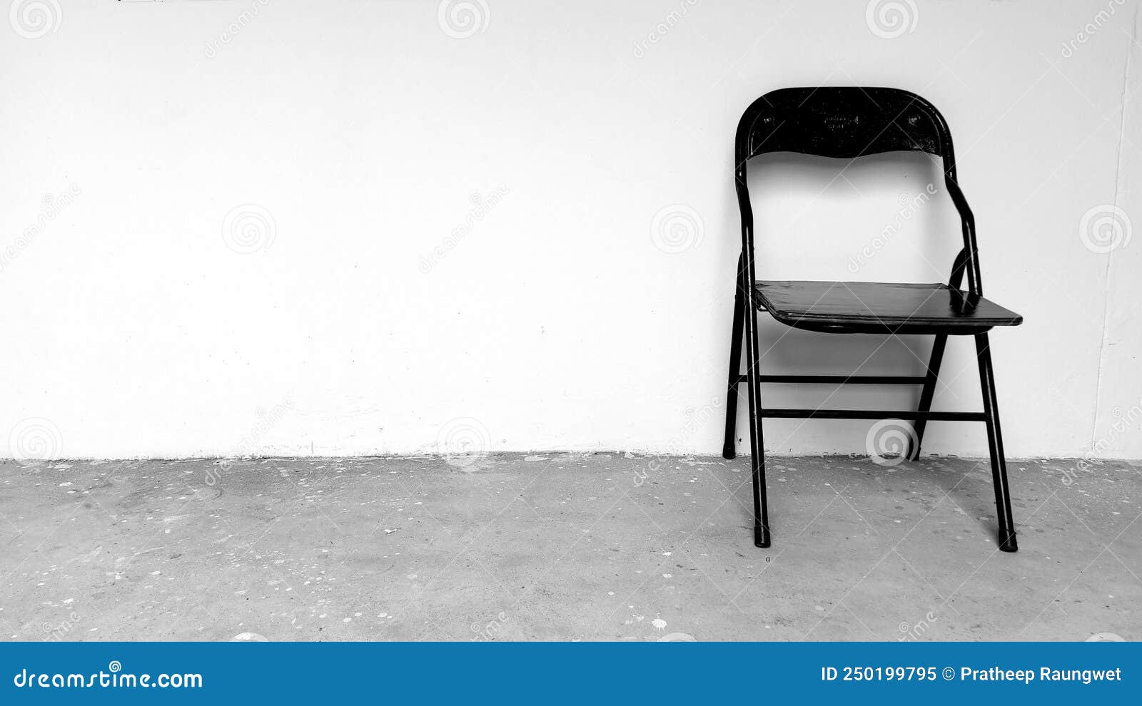 Lonely Chair Photograph Black White Wall Stock Image - Image of ...
