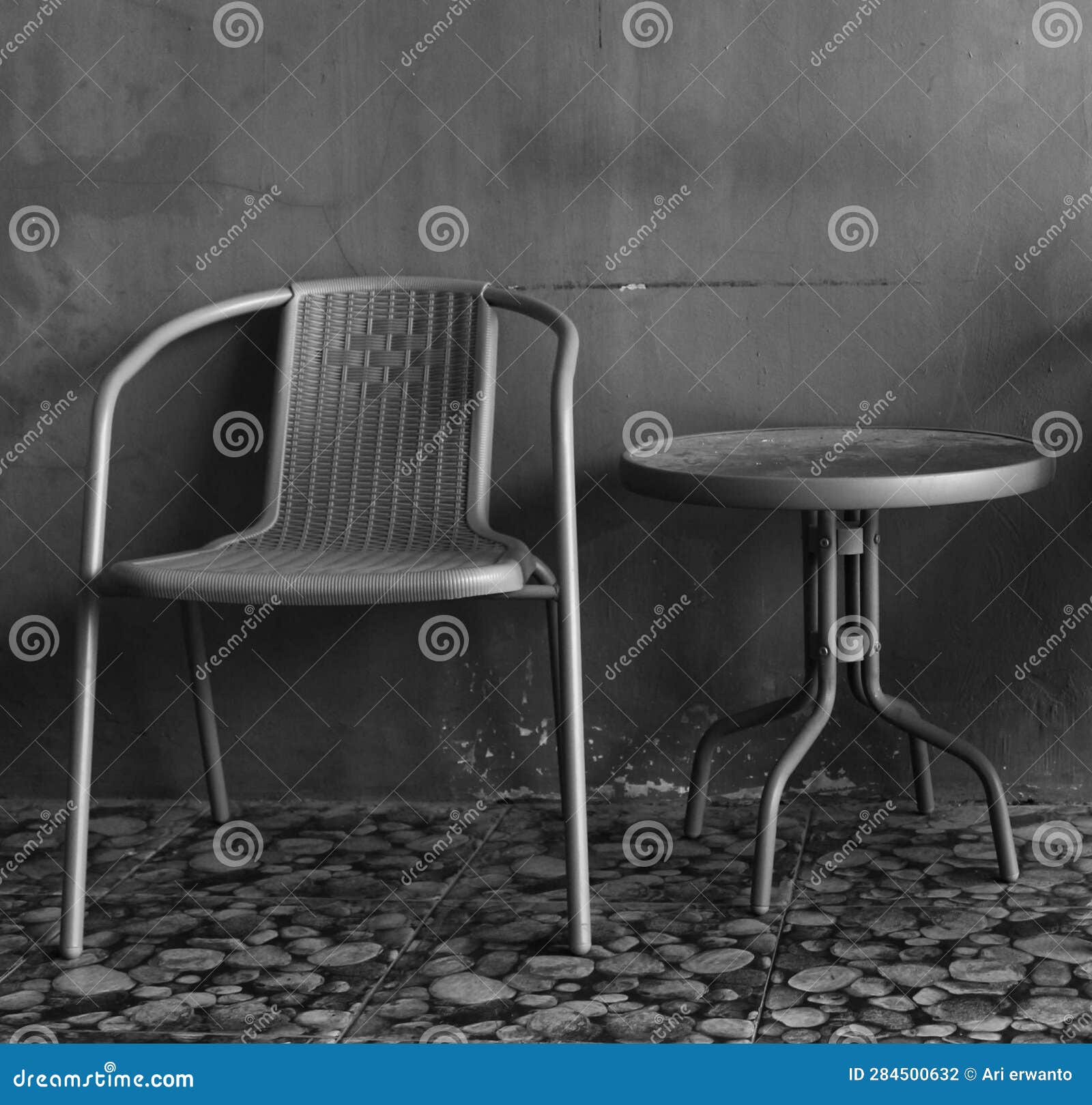 Lonely Chairs and Tables with No One Sitting Stock Photo - Image of ...