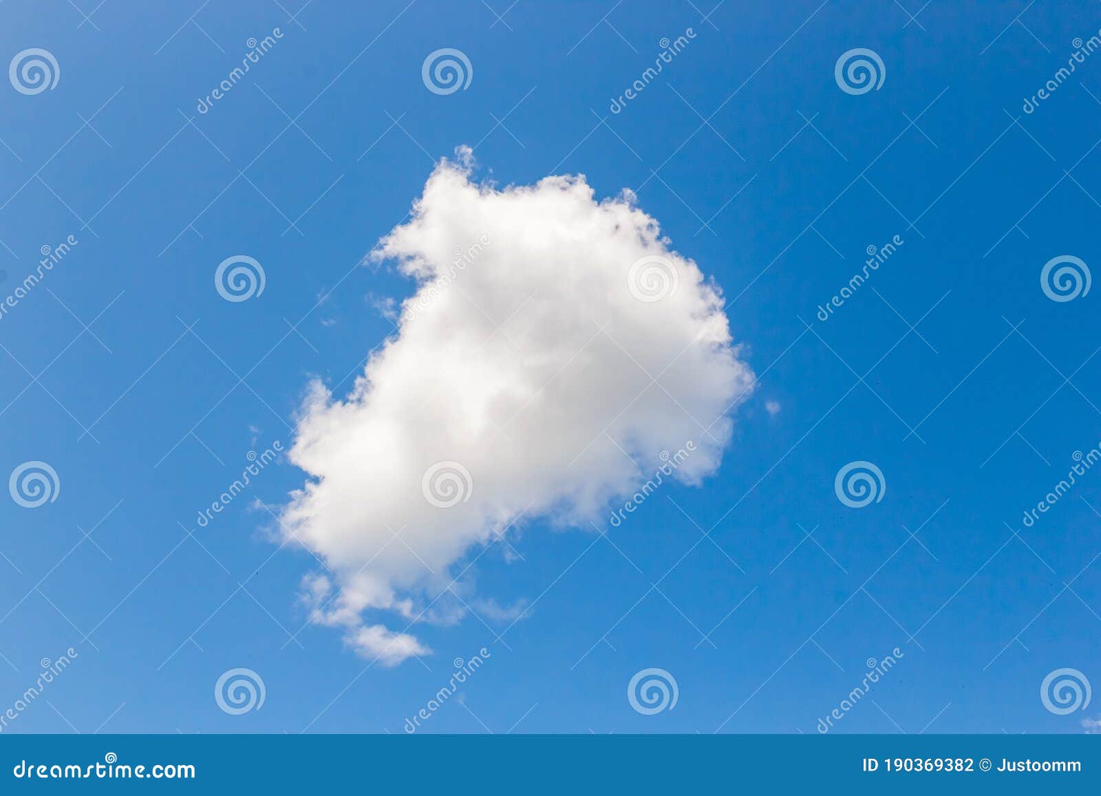 Lonely Cloud on Blue Sky. Cloud Alone Stock Photo - Image of weather ...