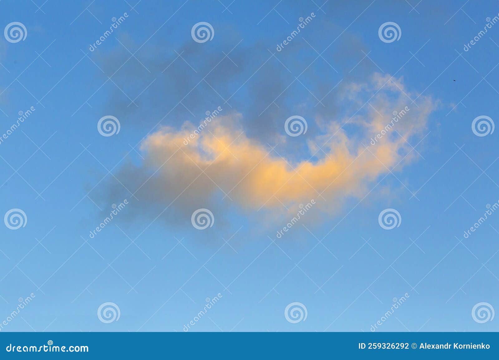Lonely Cloud on the Blue Sky Stock Photo - Image of clouds, cloudscape: 259326292