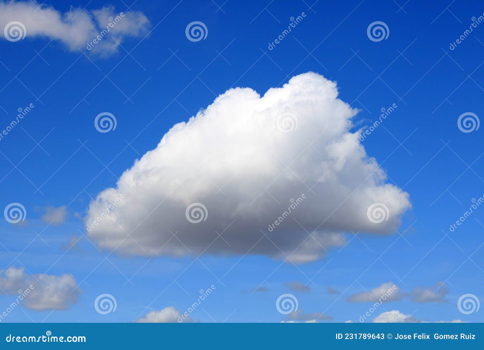 Lonely Cloud Over an Intense Blue Sky Stock Image - Image of blue ...
