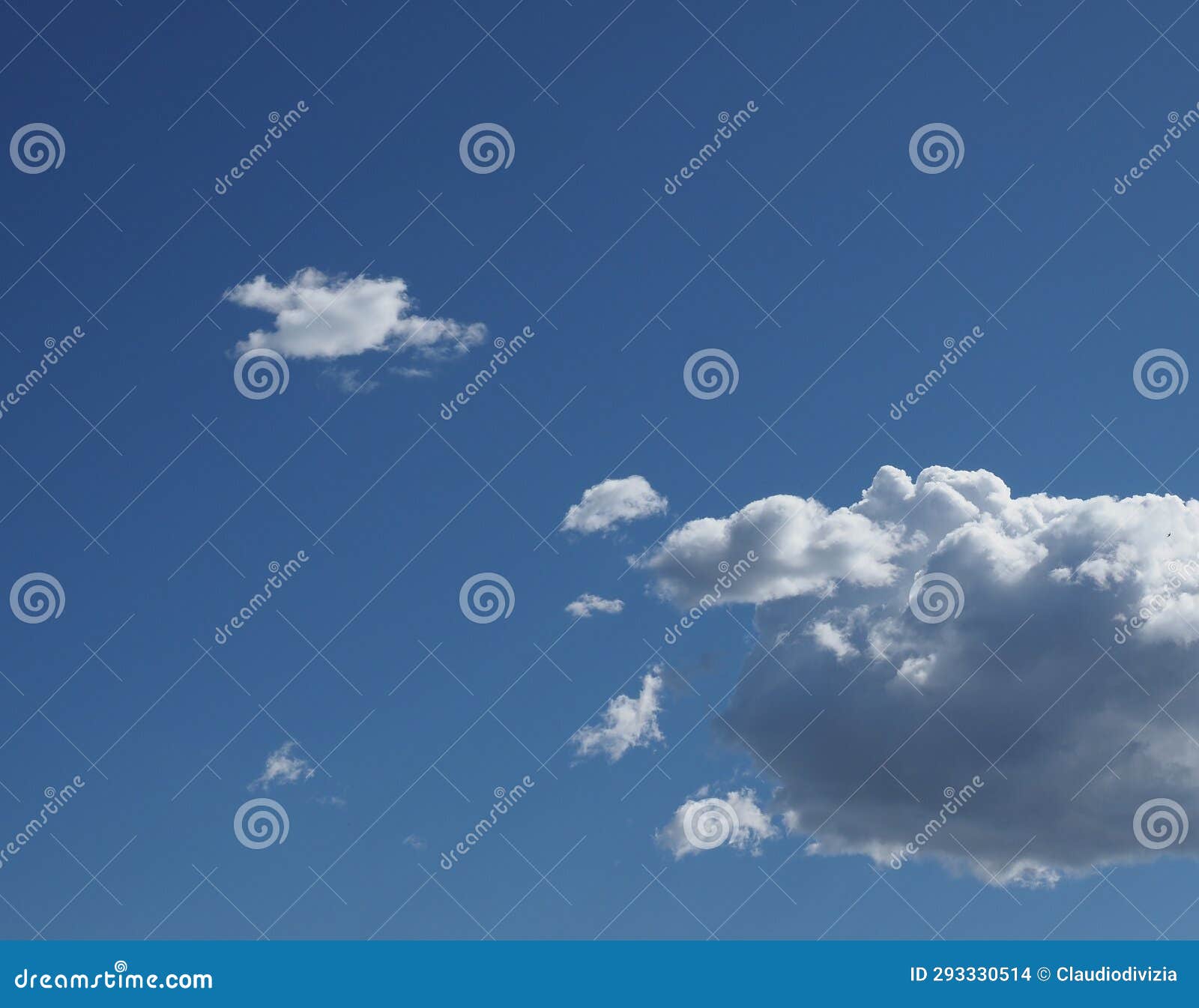 Lonely Cloud Over Sky Background Stock Photo - Image of weather, blue: 293330514