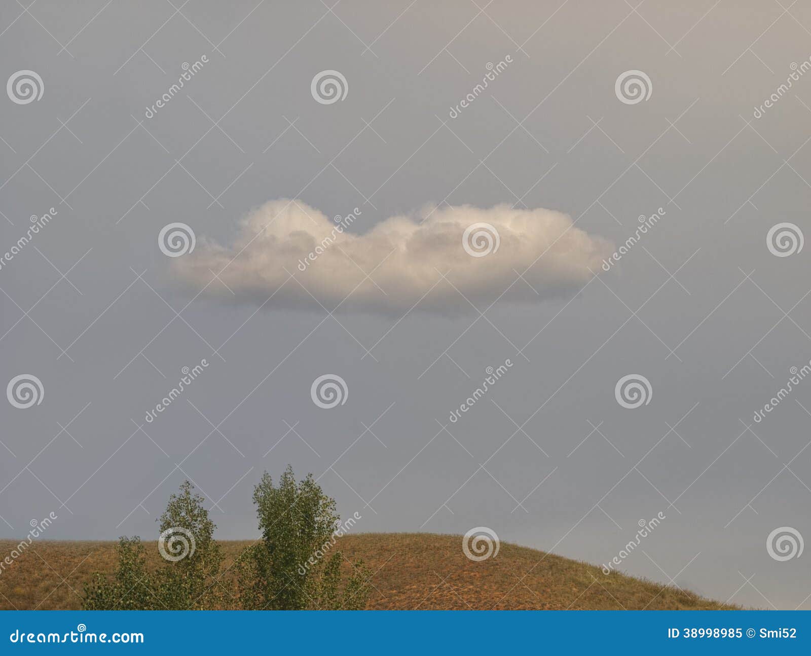 Lonely cloud stock image. Image of soft, single, landscapes - 38998985
