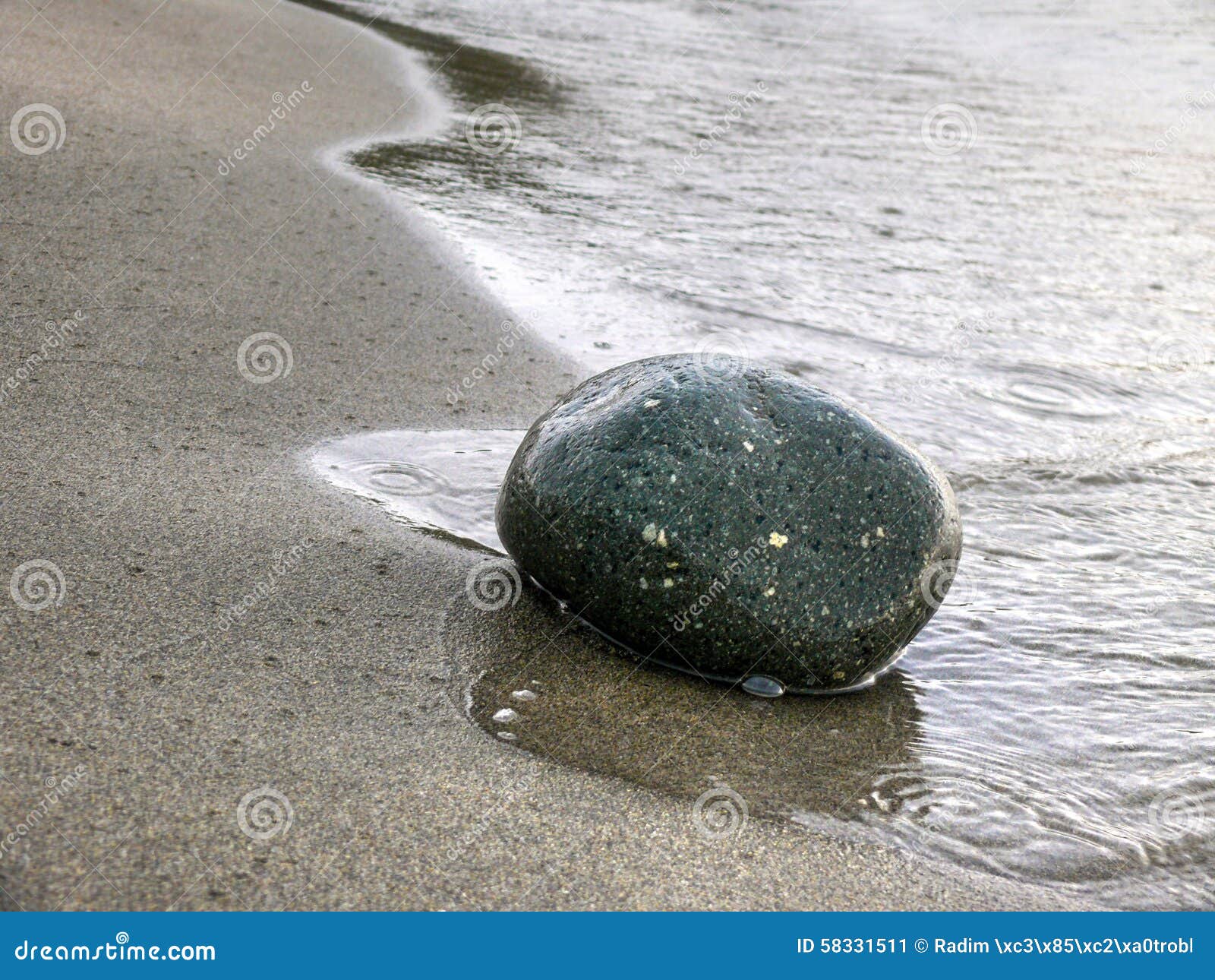 Lonely pebble in sand stock image. Image of geology, desert - 58331511