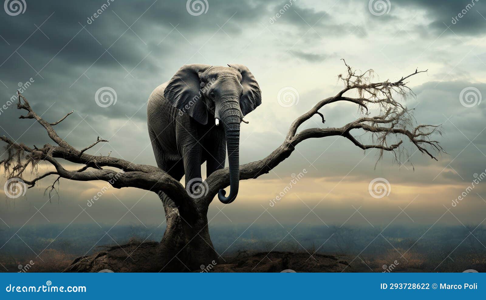 Lonely Elephant, the Symbol of Power Stock Photo - Image of stability ...