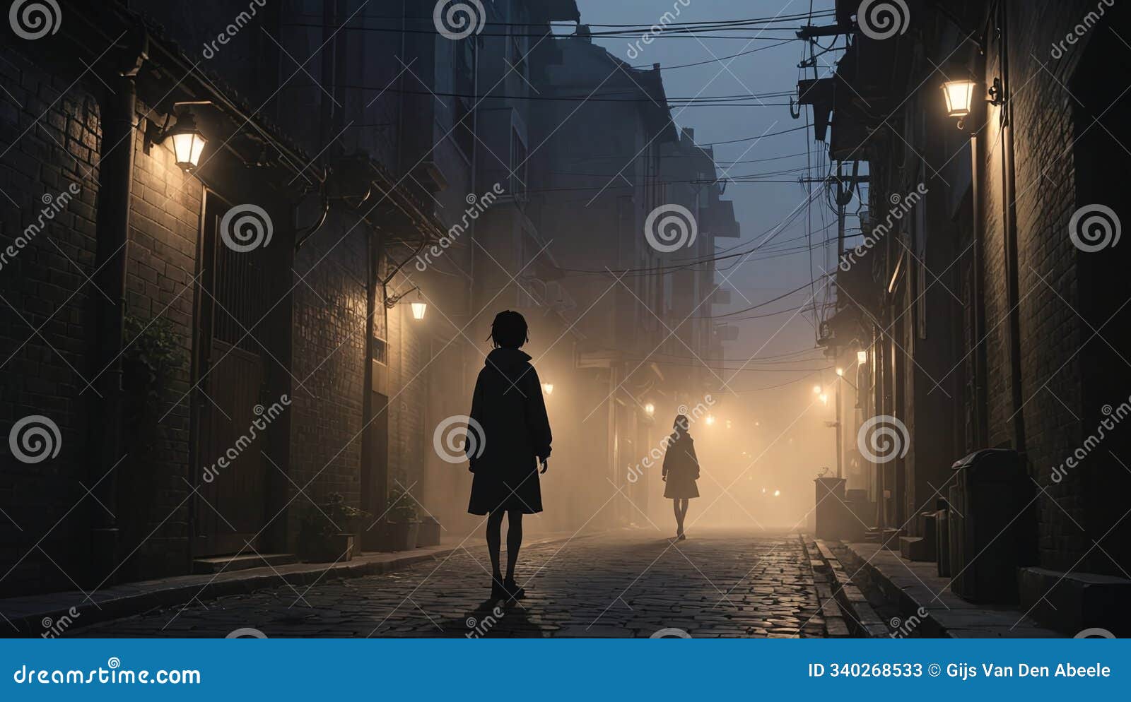 Misty Anime Mountains With Winding Trails And Ancient Shrines Stock ...