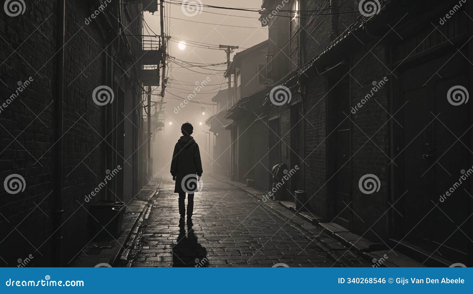 Misty Anime Mountains With Winding Trails And Ancient Shrines Stock ...
