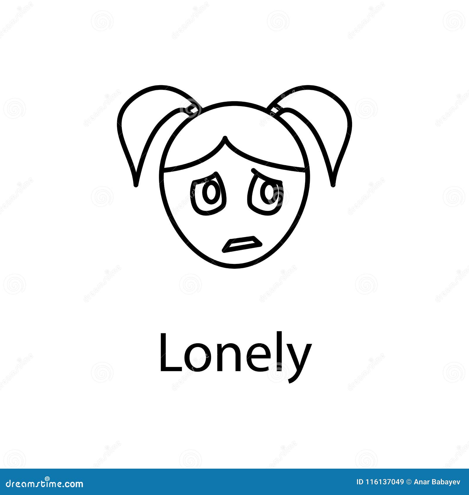 Lonely Face Clipart
