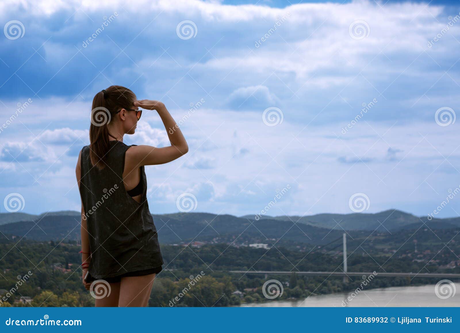 Lonely Girl Looking Far Away Distance Stock Photo - Image of outdoor ... Lonely Girl Looking Far Away Distance Stock Photo - Image of outdoor ...