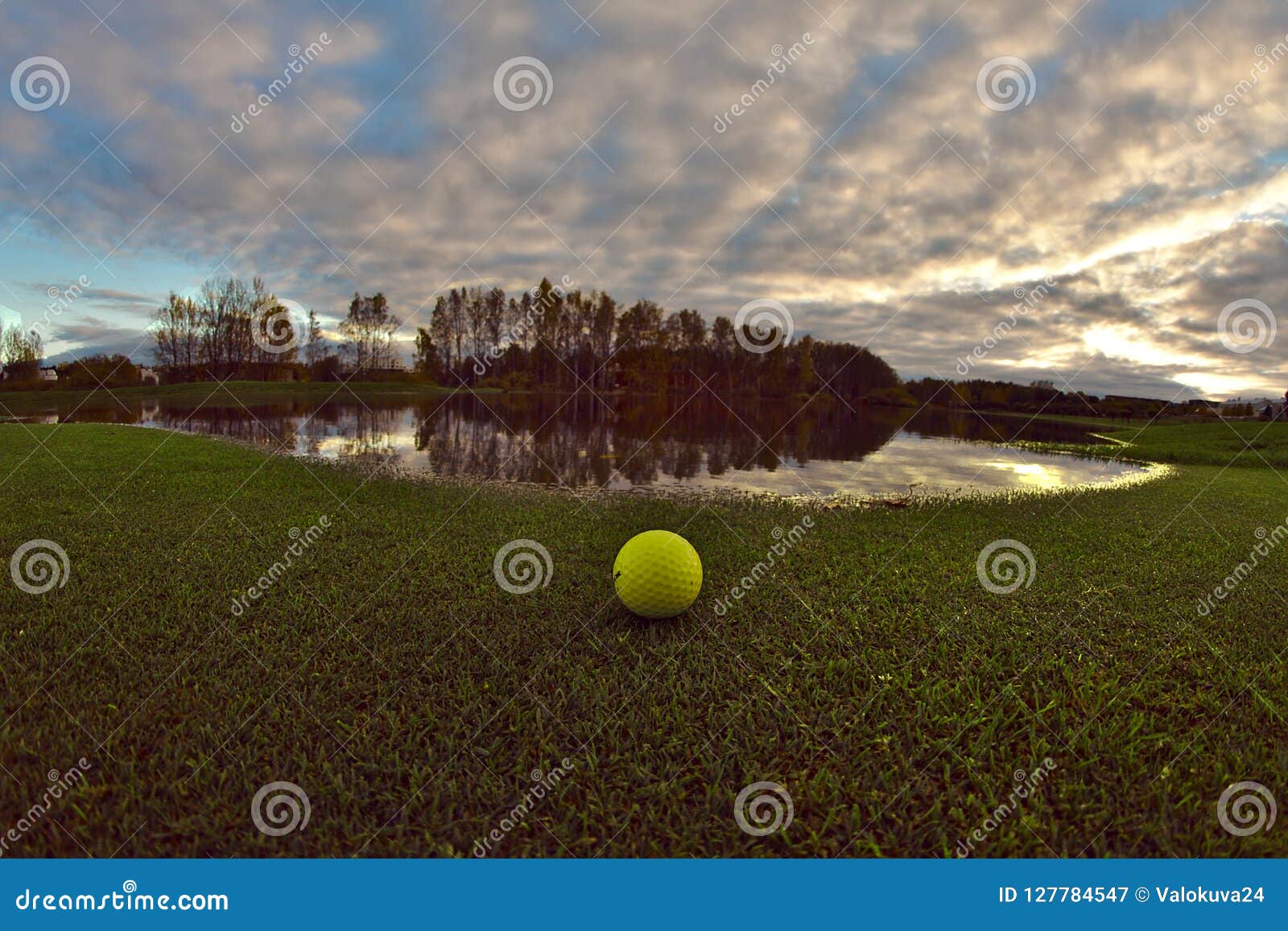 Lonely golf ball stock image. Image of late, golf, ball - 127784547