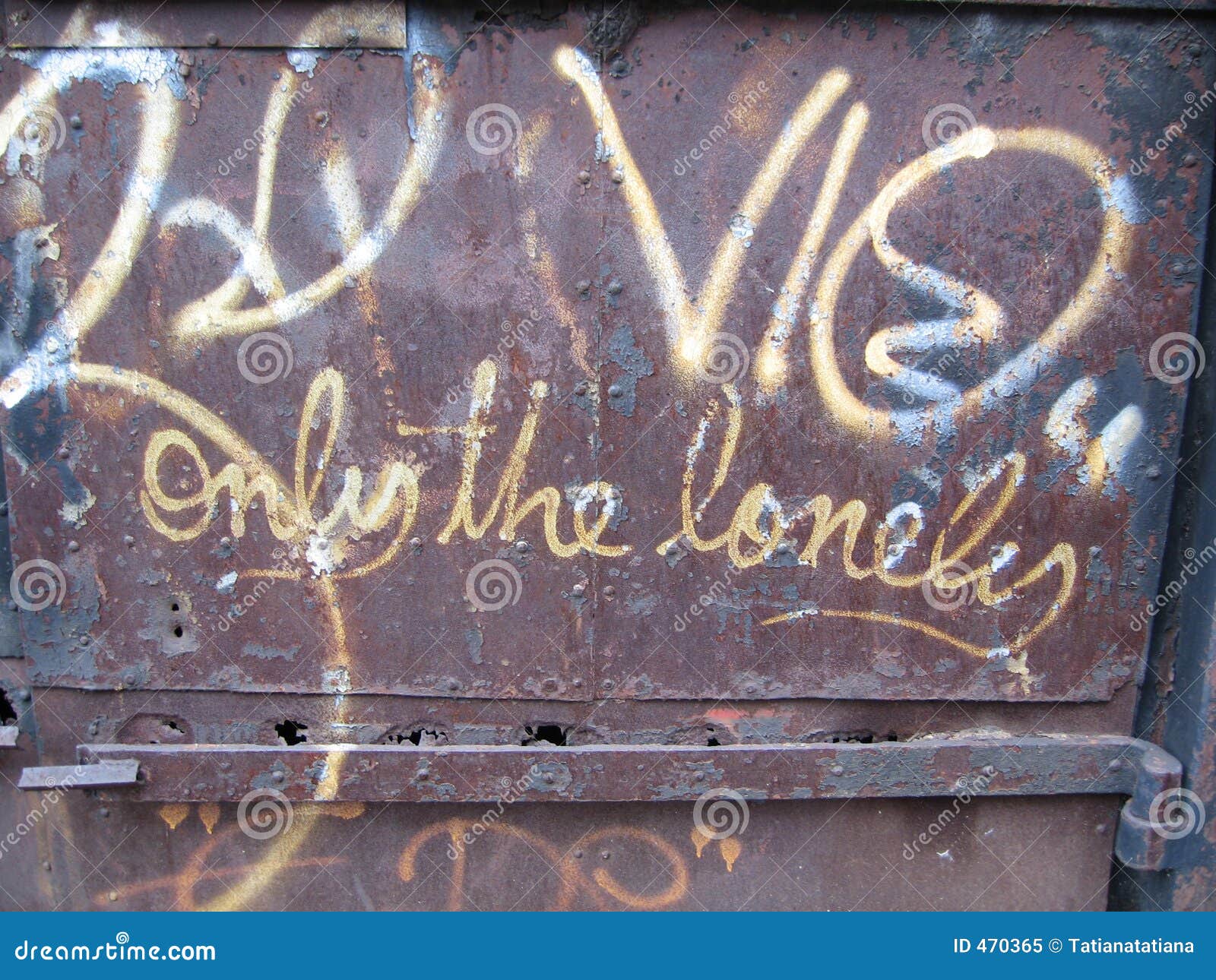 Only the lonely graffiti stock image. Image of brown, oxidize - 470365