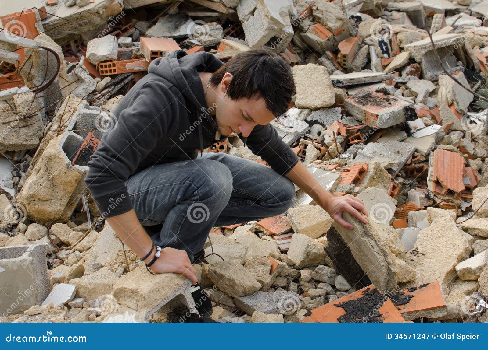 Lonely guy in the street stock image. Image of alone - 34571247
