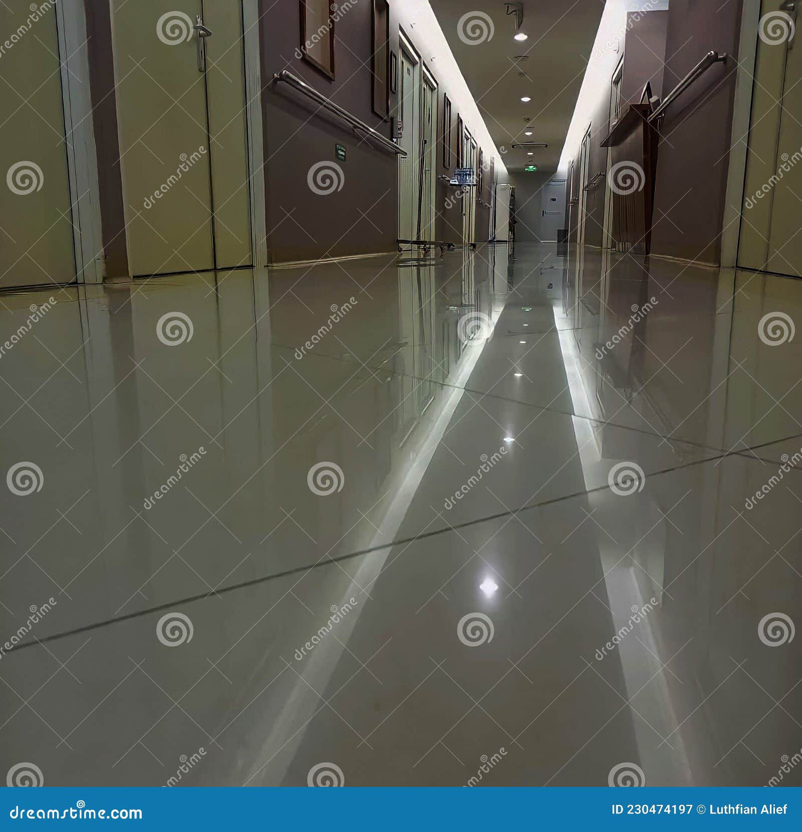 Isolation Room In Intensive Care Unit. Patient Connected To Medical ...