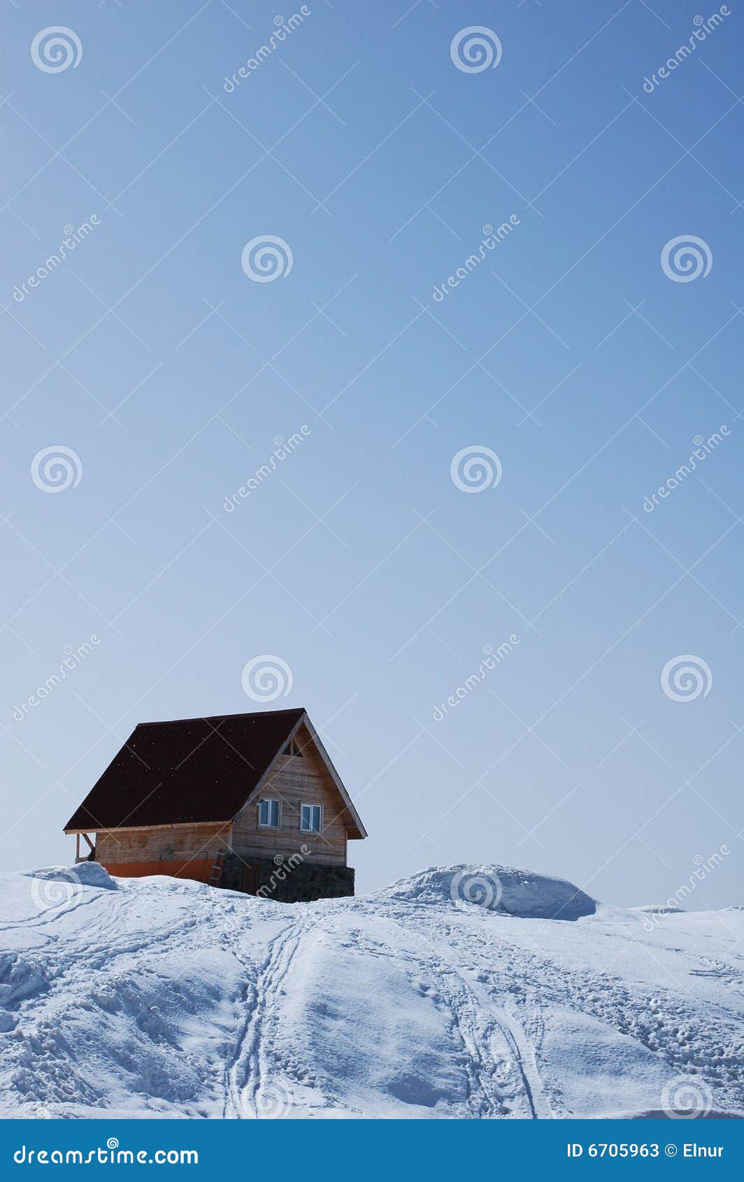 Lonely house stock image. Image of cold, chalet, real - 6705963