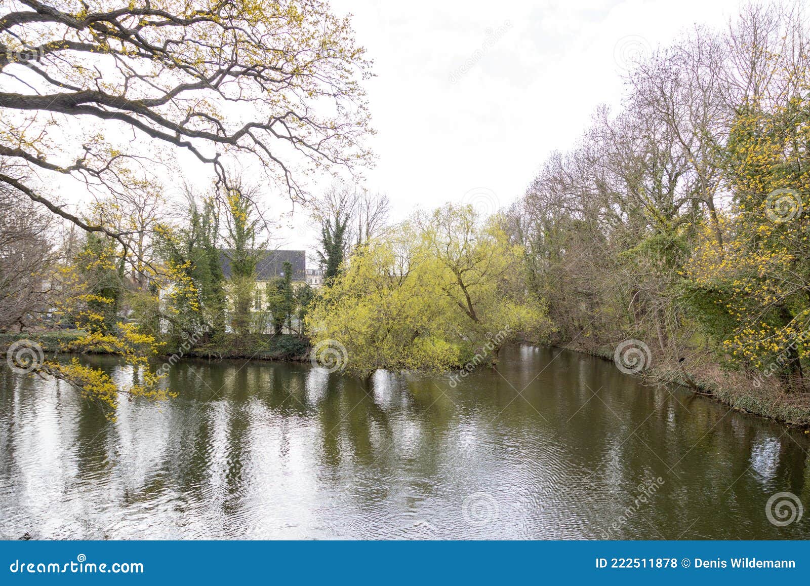 A Lonely House on the River WeiÃŸe Elster in Leipzig Stock Photo ...
