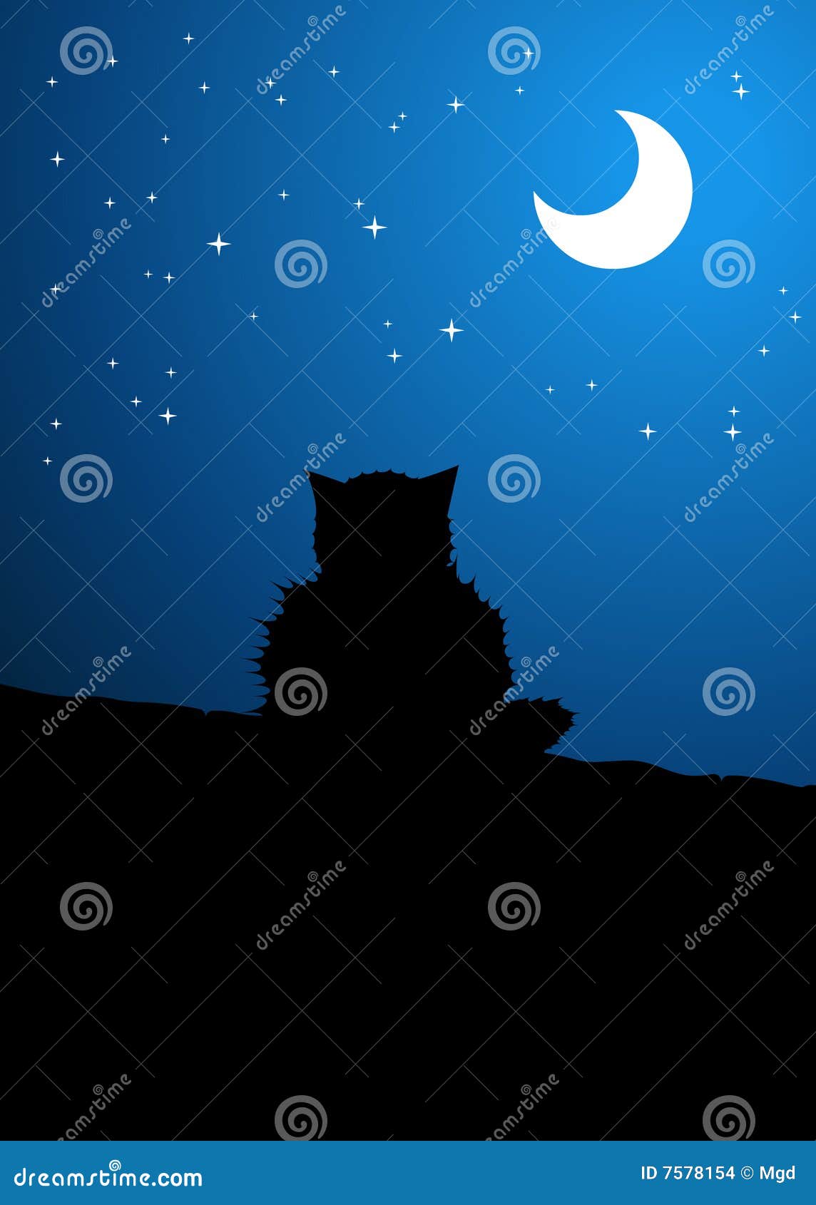 Lonely little cat stock illustration. Illustration of alone - 7578154