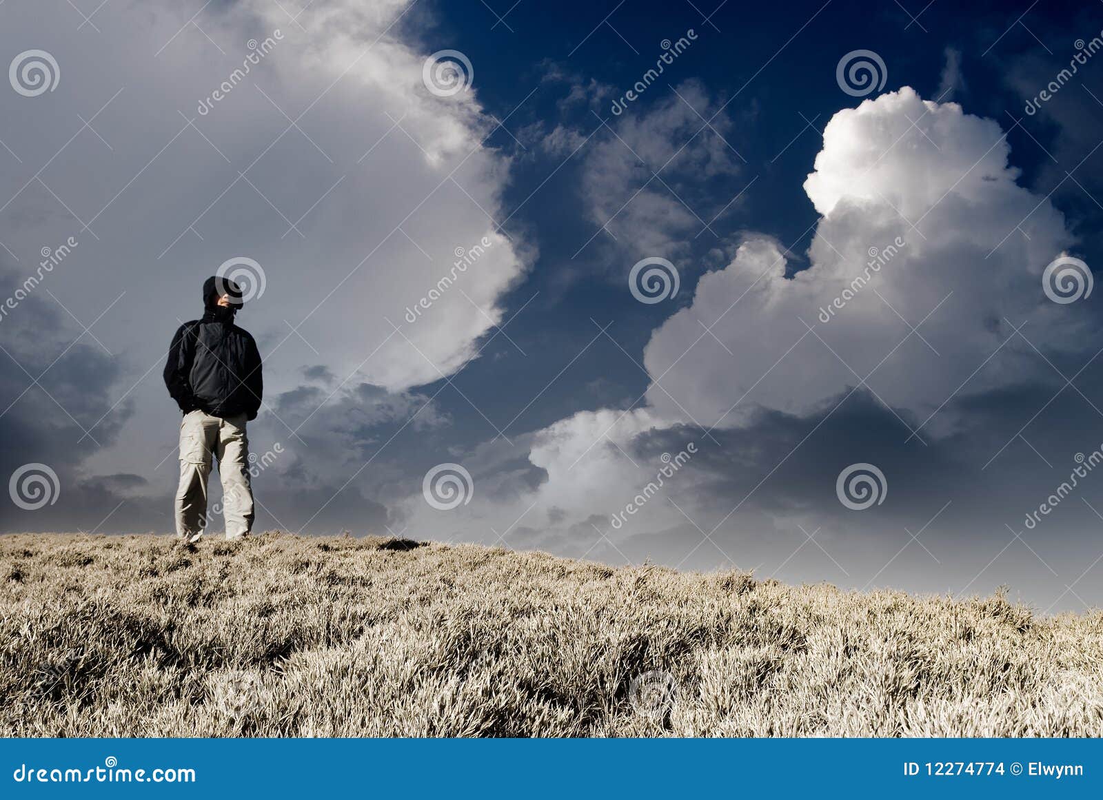 Lonely man stock photo. Image of eastern, hiking, high - 12274774