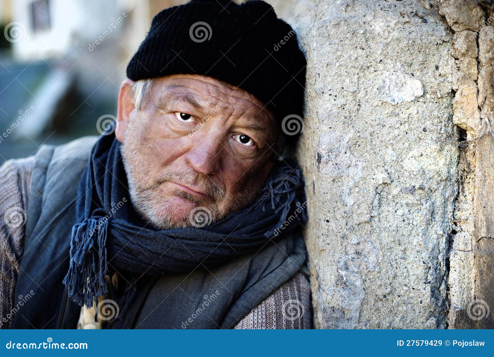 Lonely man stock image. Image of gift, crisis, filth - 27579429