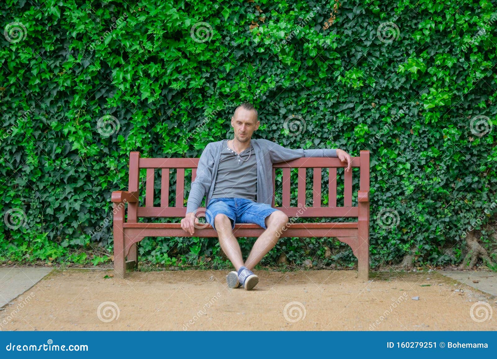 Lonely Man Sitting on Bench. Loneliness Concept Stock Image - Image of ...