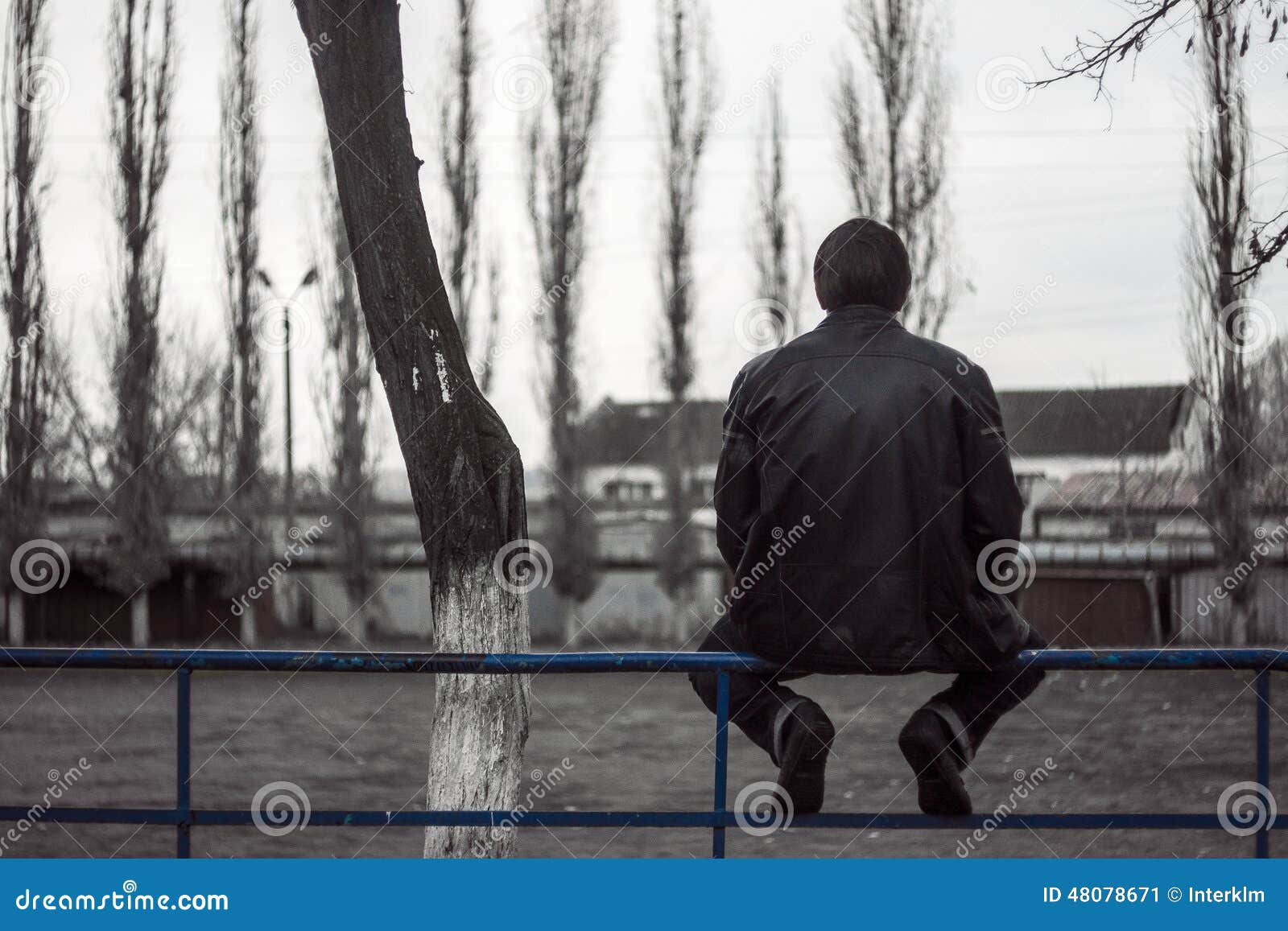 Lonely man stock image. Image of rest, quiet, seat, enjoy - 48078671