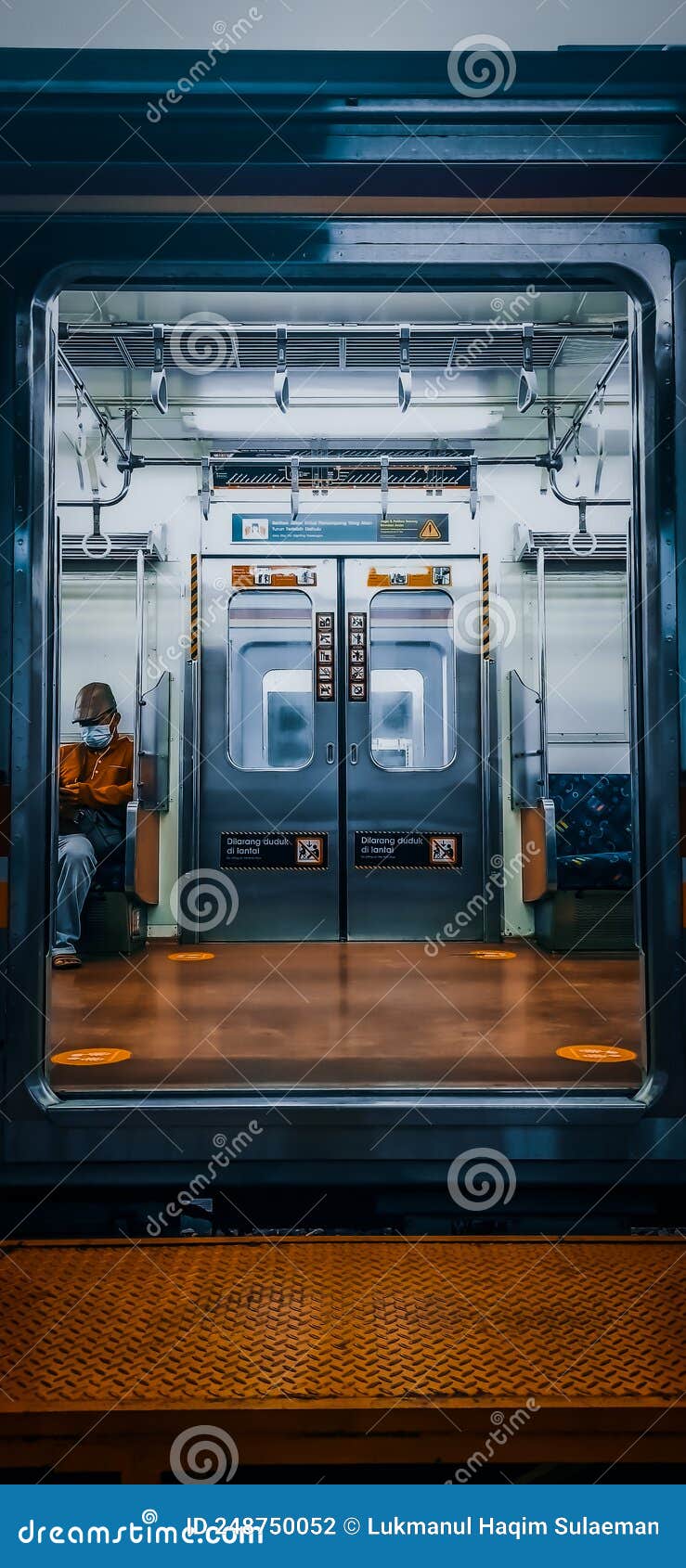 A Lonely Man Sitting on the Train after Work Editorial Photography ...