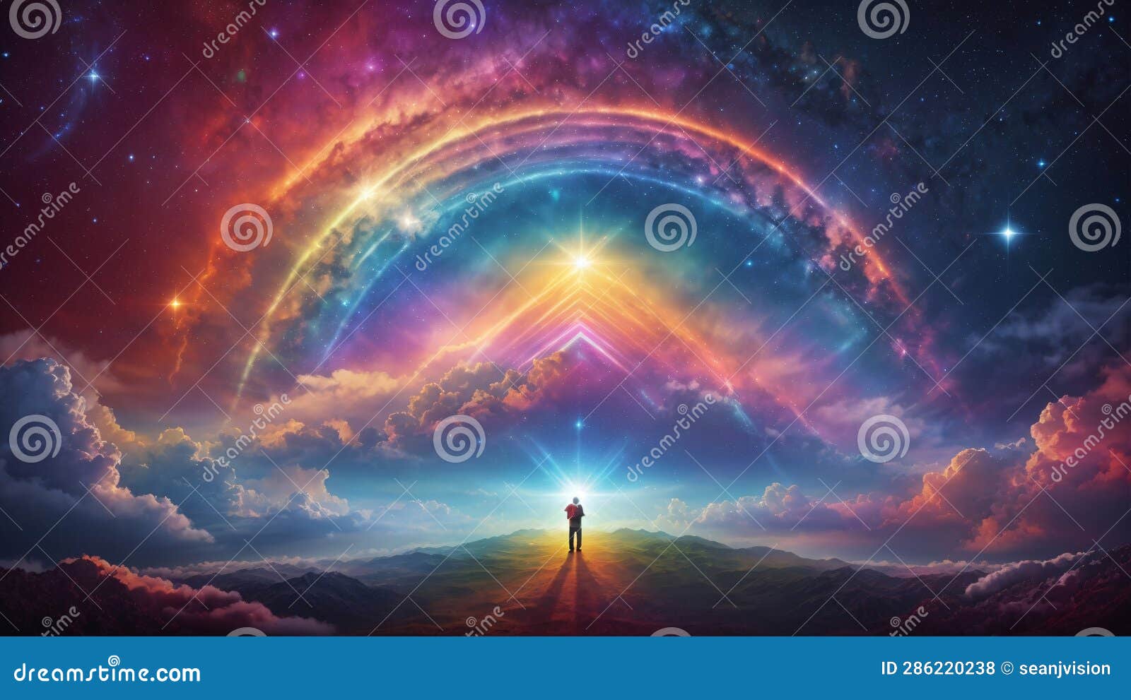 The Rainbow Nebula: A Colorful Explosion In Space Royalty-Free Stock ...