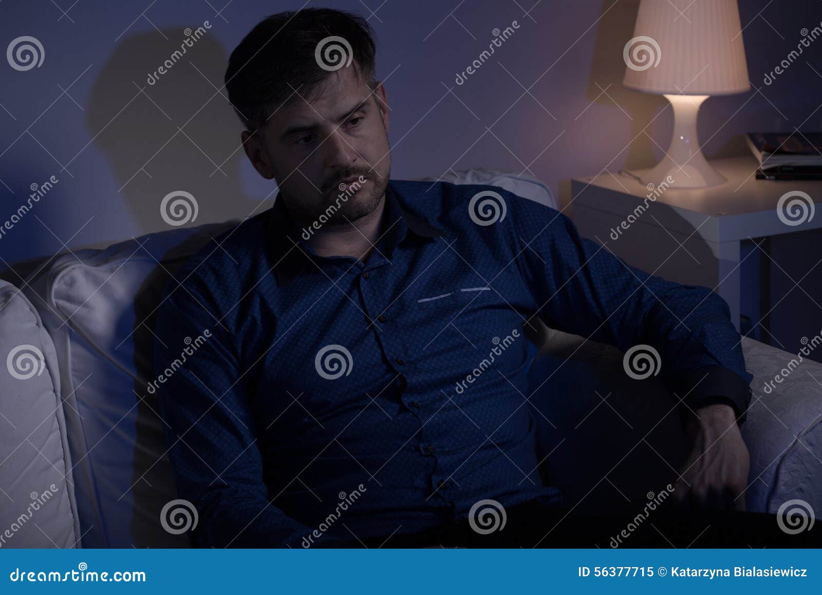 Lonely miserable man stock image. Image of lonely, home - 56377715